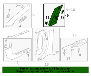 2020-2025 Cadillac XT6 Upper Center Pillar Trim 84710031 | Shop Matick ...
