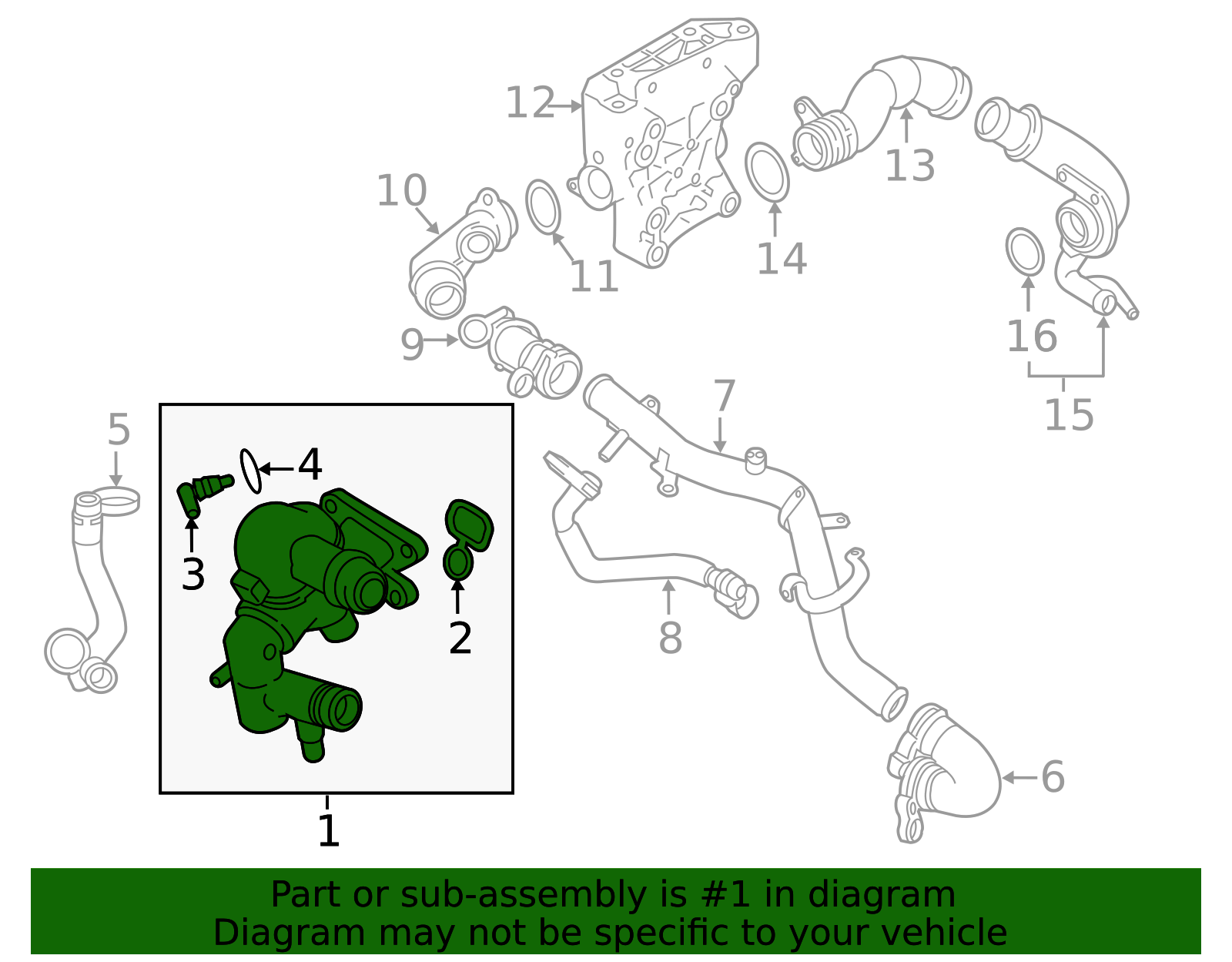2020-2024 Land Rover Engine Coolant Thermostat Kit LR115275 ...