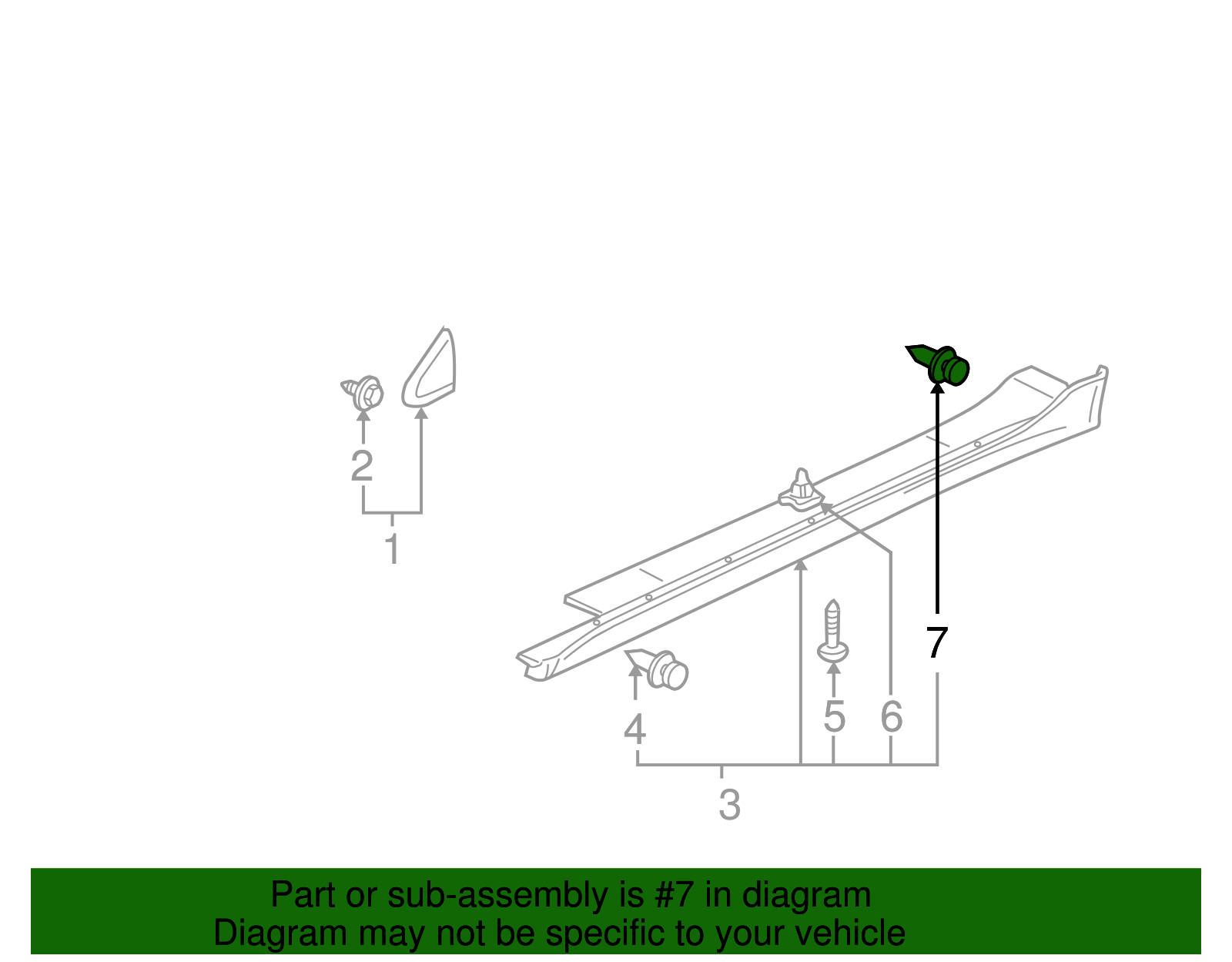 MU000573 - Lower Molding Retainer Clip 2004-2024 Mitsubishi ...