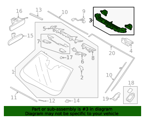 Lane Assist Cmra 87501SL001 | Subaru Parts Store