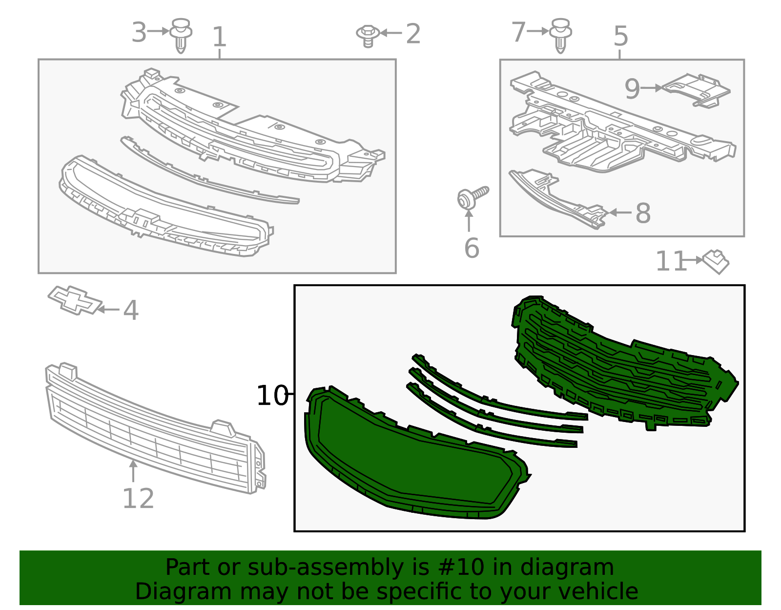 Buy Genuine GM Auto Parts - Grille (Part # 95405354) | GM Parts Store