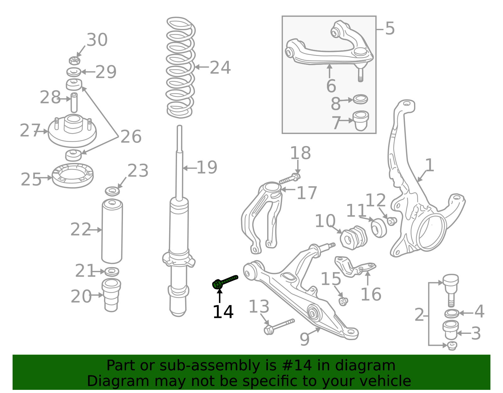 90118-S04-000 - Lower Control Arm Bolt 1997-2001 Honda CR-V | Honda ...