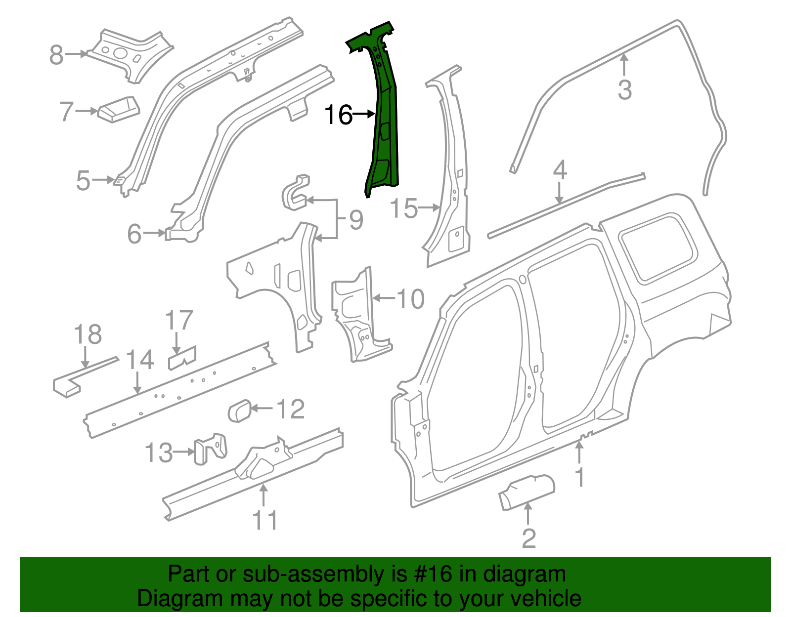 15289179 - Inner Center Pillar | Partners Chevy