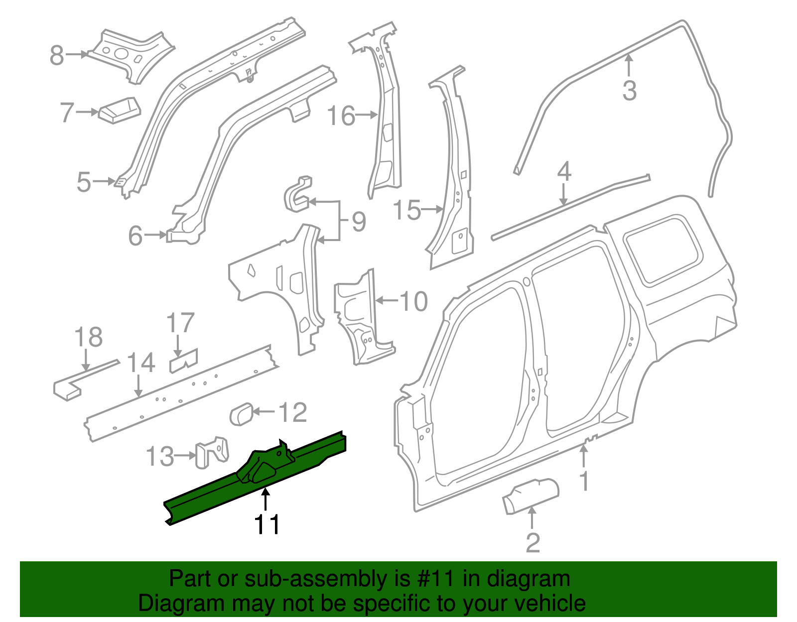 15293744 - Inner Rocker | Partners Chevy