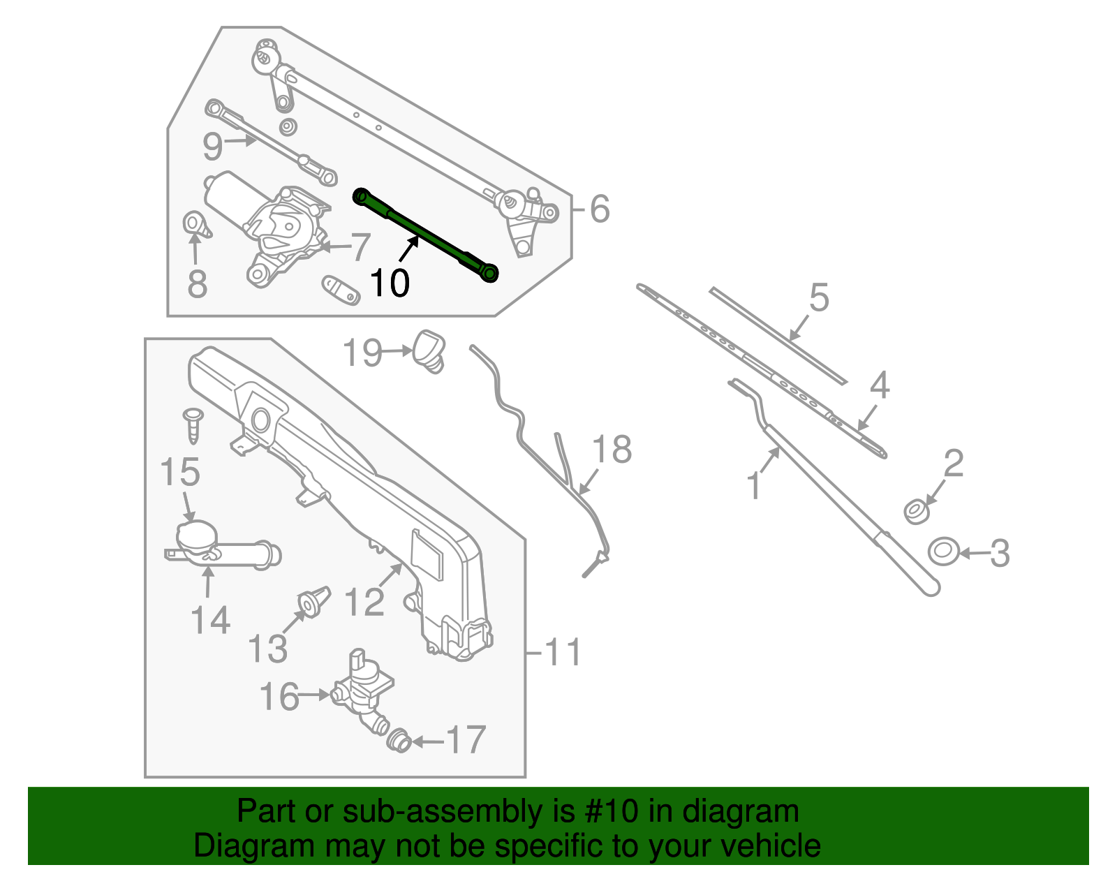 2009-2025 Nissan Wiper Link 28841-ZL00A | Kline Nissan