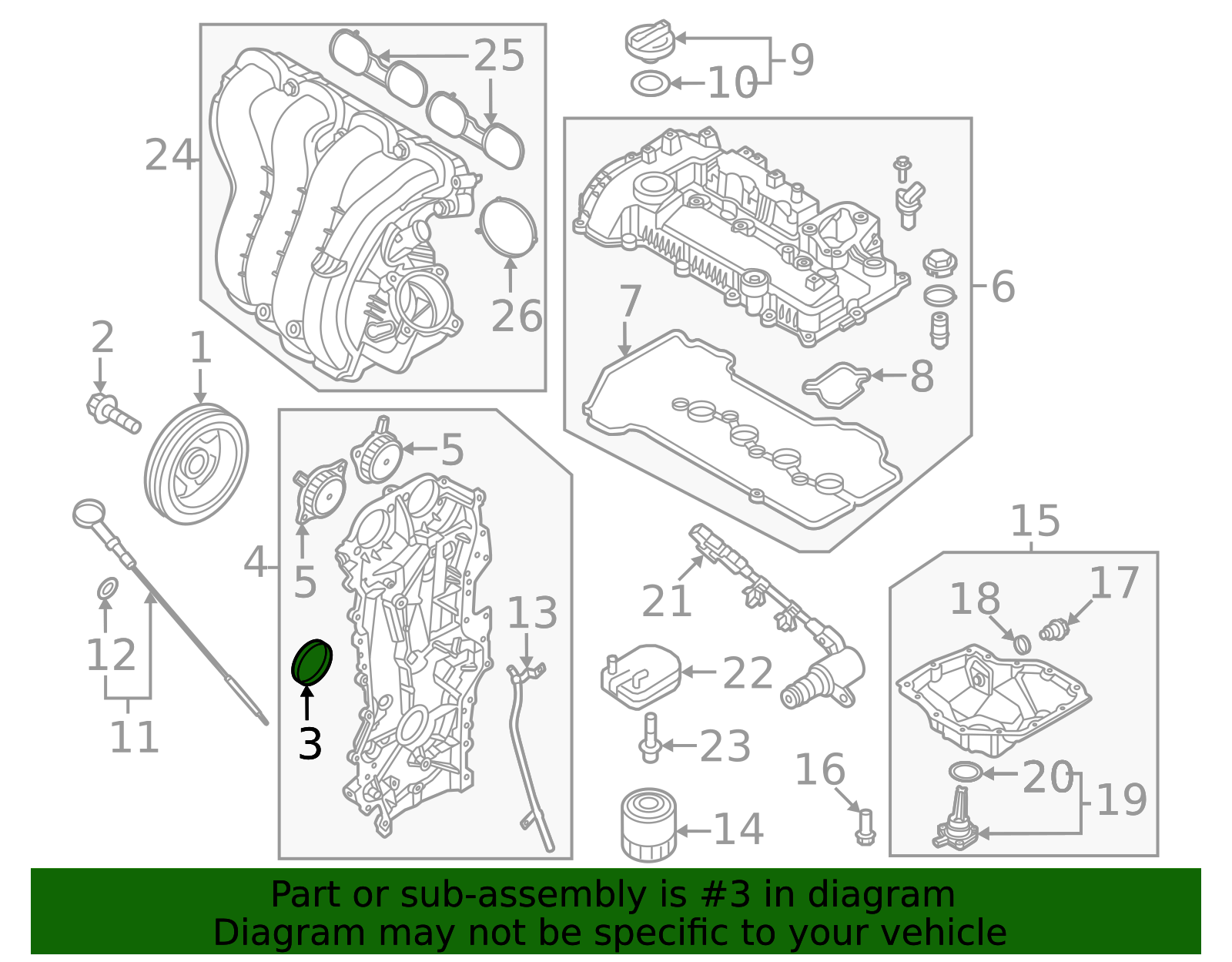 21421-07000 - Crankshaft Seal 2023-2025 Kia Niro | Kia.Parts Store