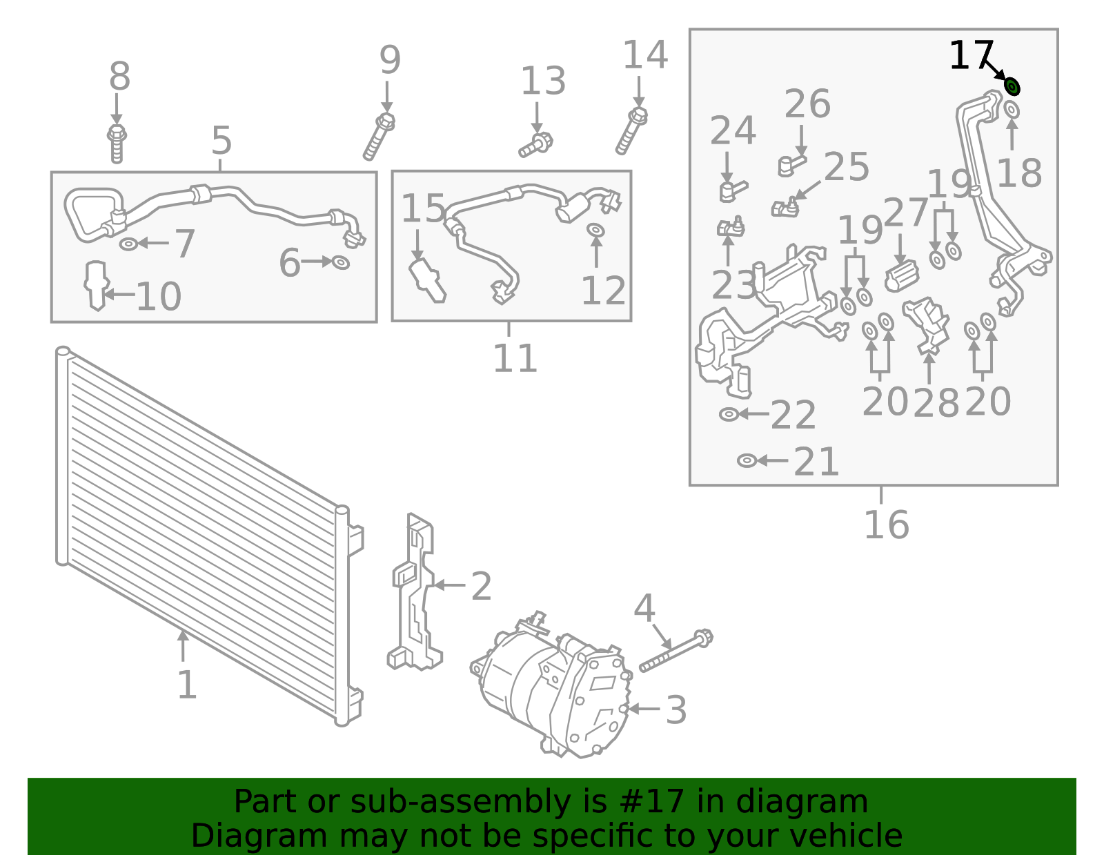 2019-2024 Jaguar | A/C Line O-Ring | J9D1170 | Express Jaguar Parts