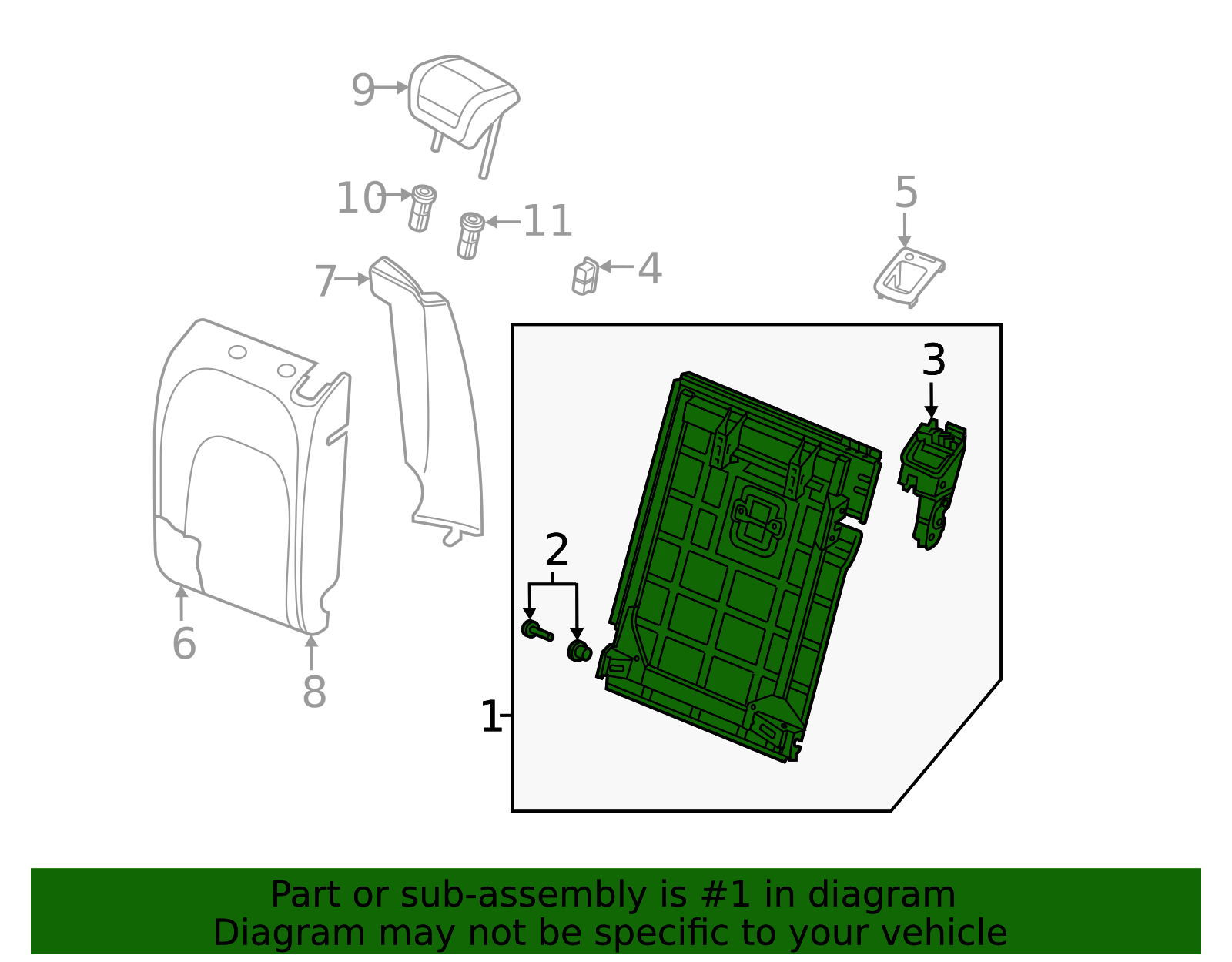 4KE-885-501-B-QA5 - Seat Frame 2020-2025 Audi | Audi OEM Parts Guy