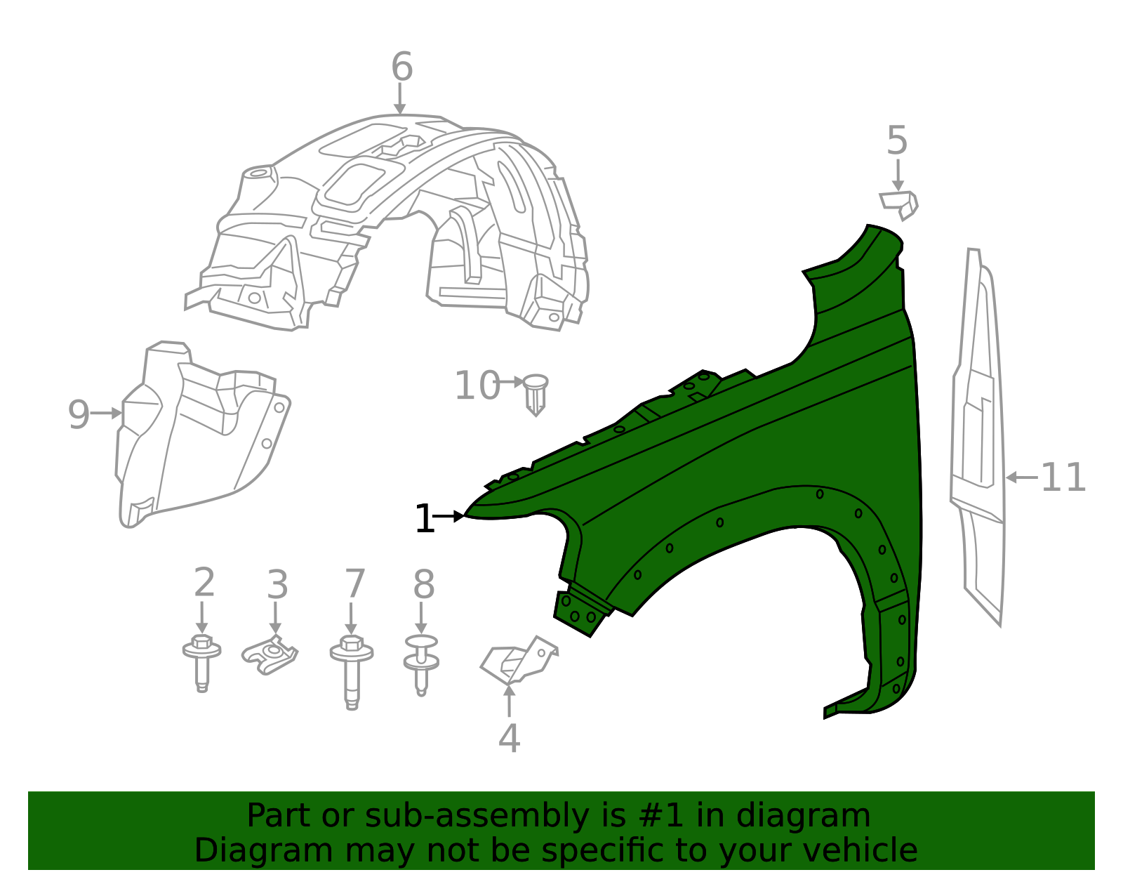 2019-2025 Ram 1500 Fender 68632532AA | Mopar Parts Canada