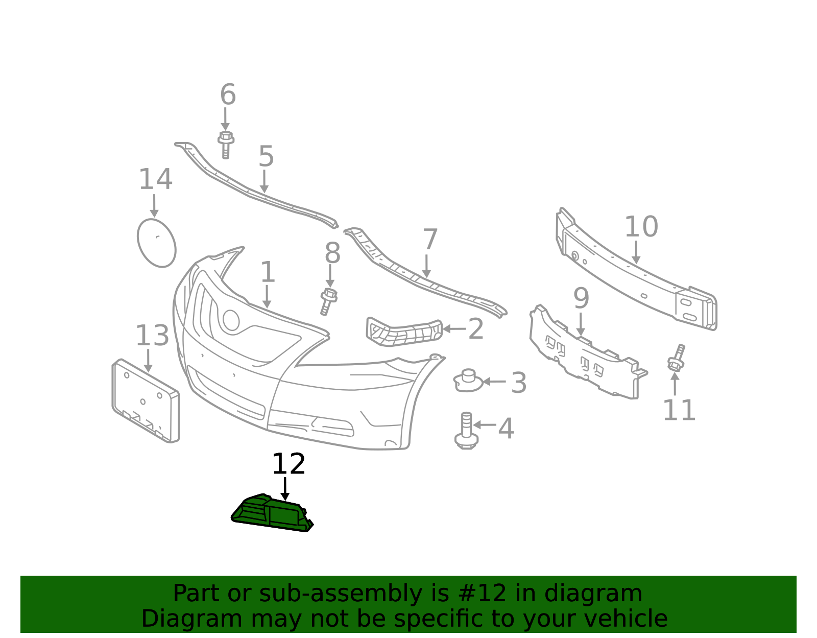 Genuine Official Toyota Cover, Front Bumper Hole, Left part# 52128 ...