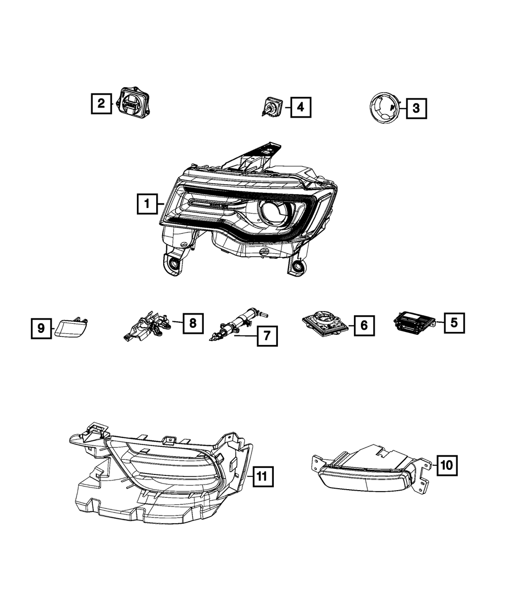 2015-2022 Jeep Headlamp Leveling Module, Left 68248627AA | Mopar ...