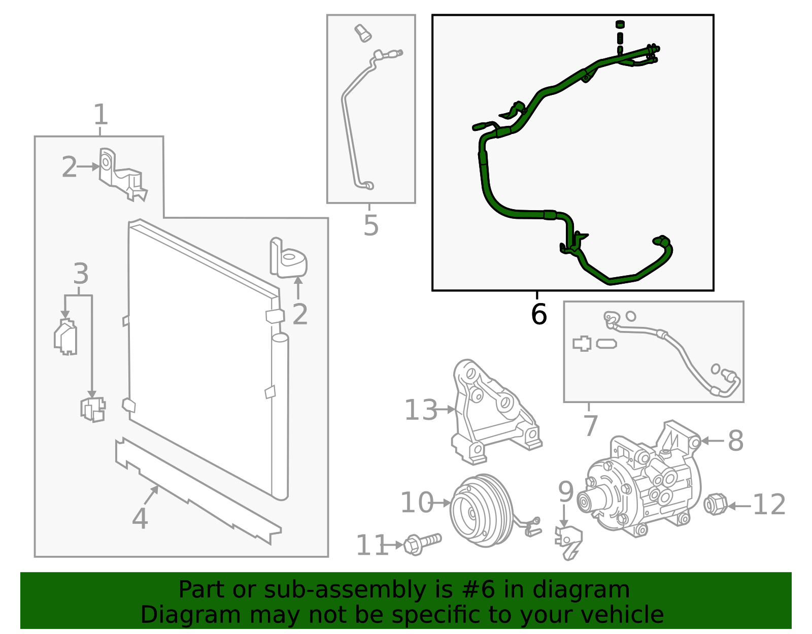 Genuine Toyota Suction Hose part# 88710-04510 for 2021-2023 Toyota ...