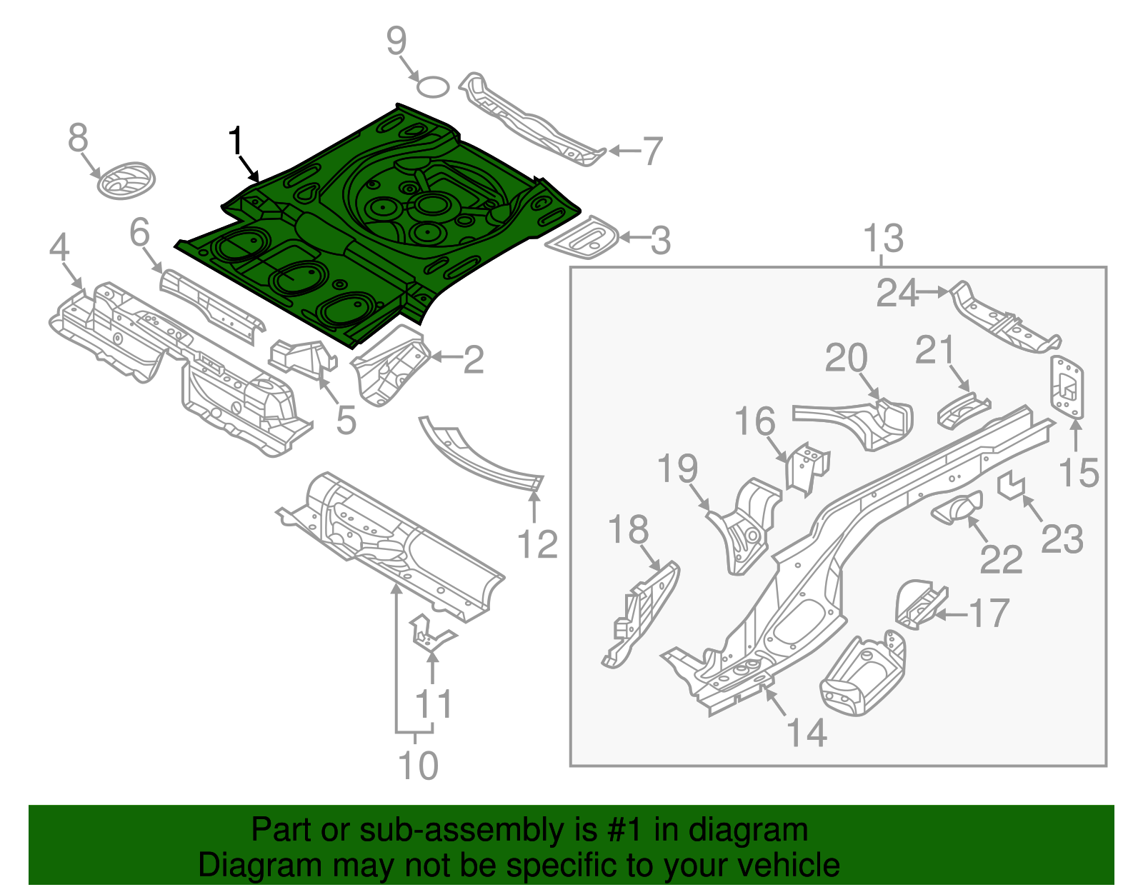 2018-2024 Volkswagen Tiguan Floor Pan 5QF-813-115-B | OEM Parts Online