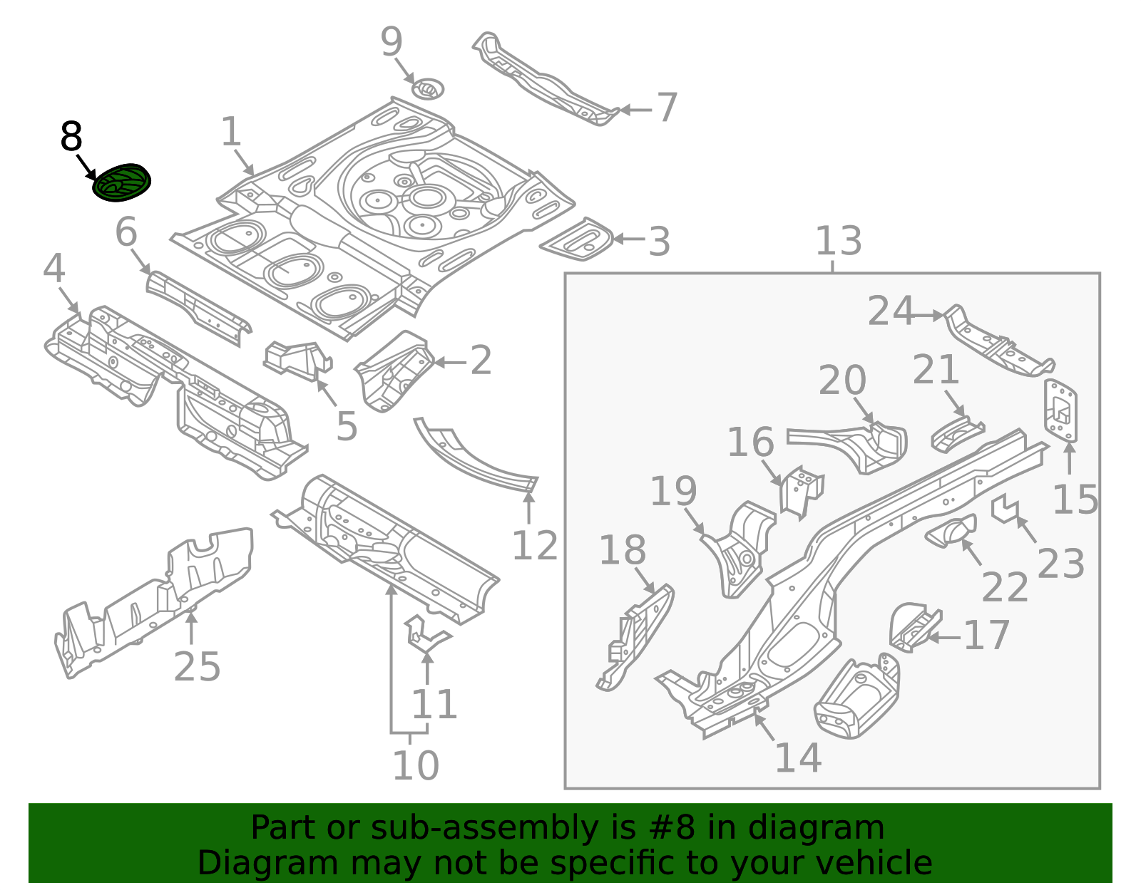 5QA-803-961-A - Trunk Floor Access Cover 2018-2024 Volkswagen Tiguan ...