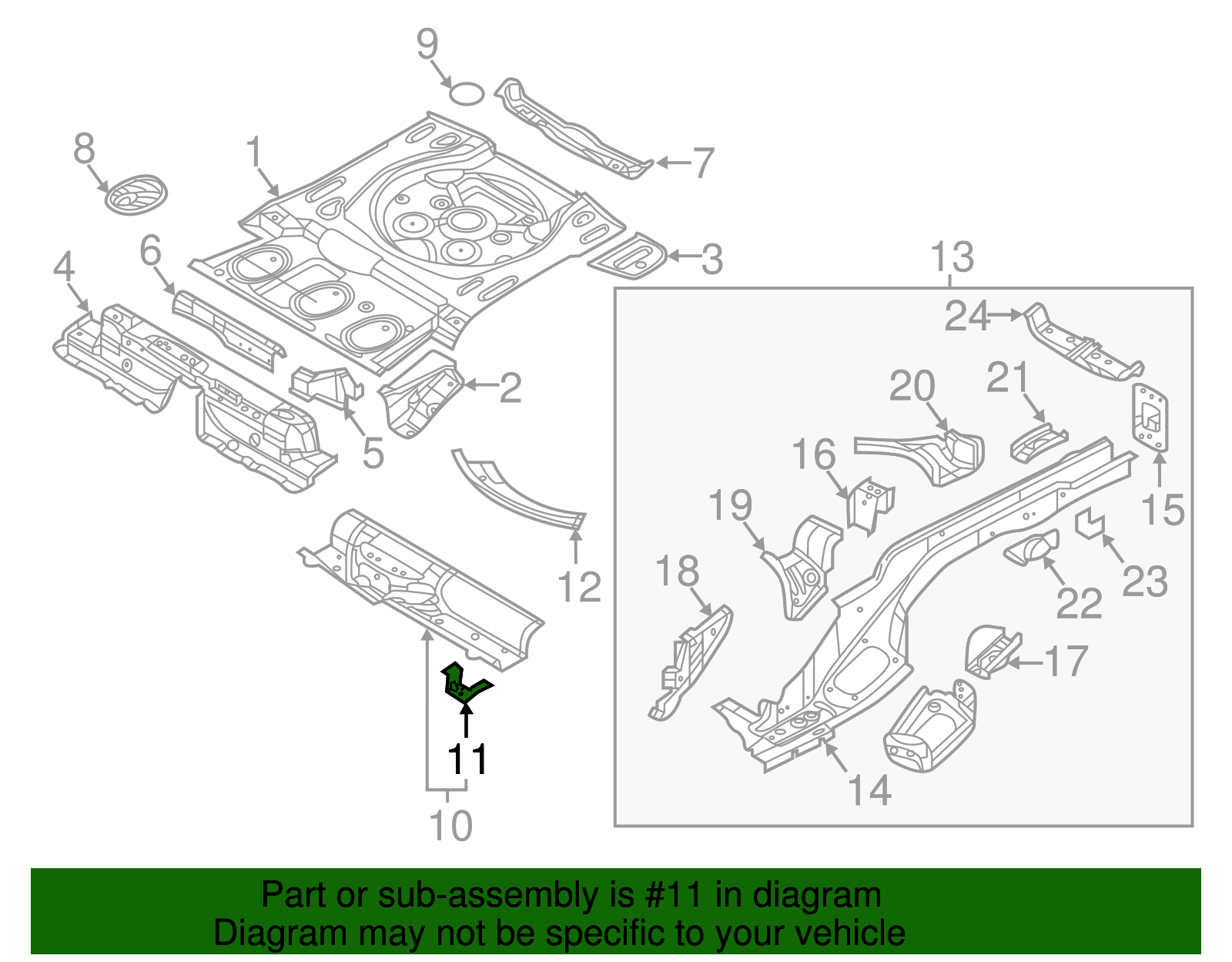 2018-2024 Volkswagen Tiguan Rear Cross-Member Retainer 5QF-813-695 | VW ...
