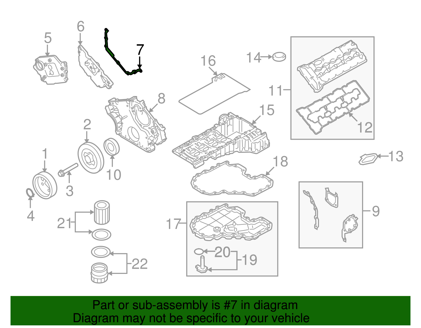 2010-2022 BMW Upper Timing Cover Gasket 11-14-7-578-949 | BMW OEM Parts