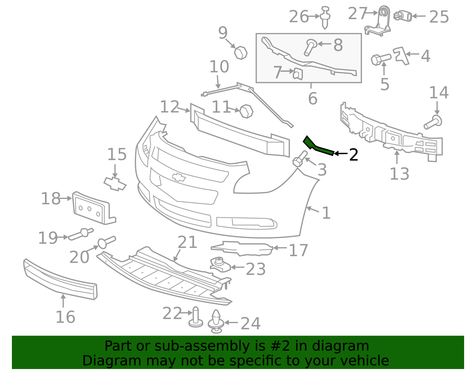 2008-2012 Chevrolet Malibu Front Driver Side Bumper Fascia Outer ...