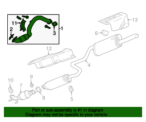 2012-2018 Chevrolet Sonic Exhaust Front Pipe 95129307 GM ...