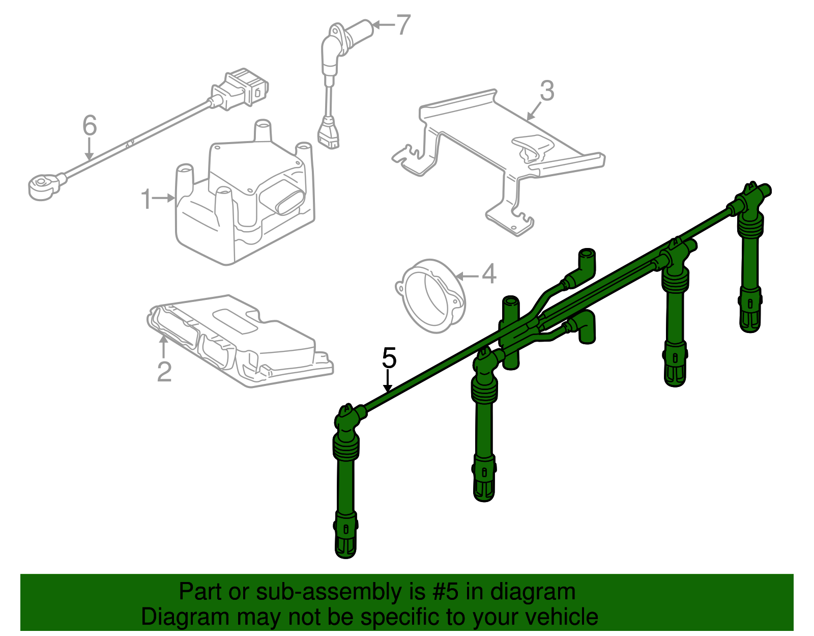 06A-905-430-AL - Spark Plug Wire 1999-2006 Volkswagen | Wolfsburg Parts ...