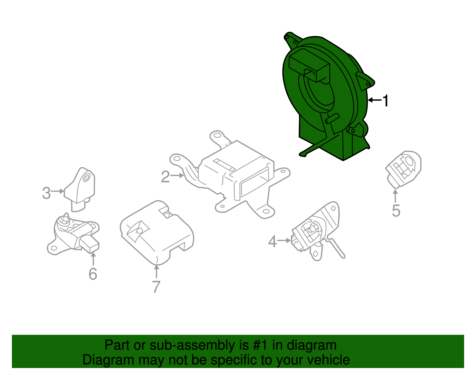 2011-2014 Subaru Clock Spring 83196FG030 | OEM Parts Online