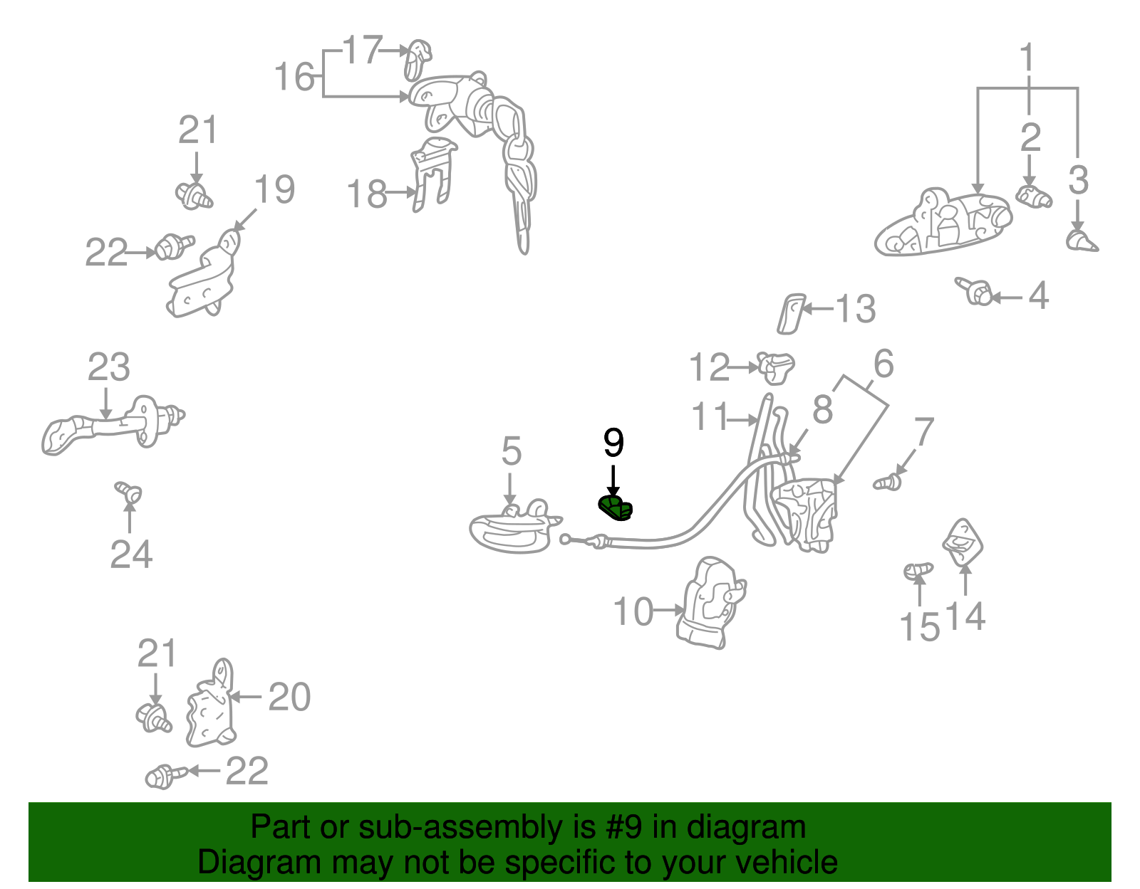 69749-52010 - Lock Cable Clamp - 2000-2006 Toyota | Nucar Toyota of ...
