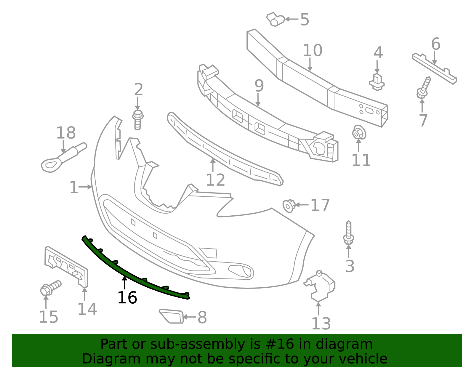 2013-2017 Nissan LEAF Molding 62084-3NF0A | Bill Kay Nissan Parts