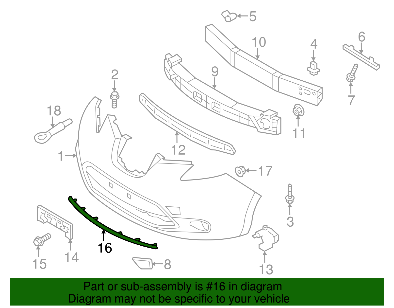 2013-2017 Nissan LEAF Molding 62084-3NF0A | Bill Kay Nissan Parts