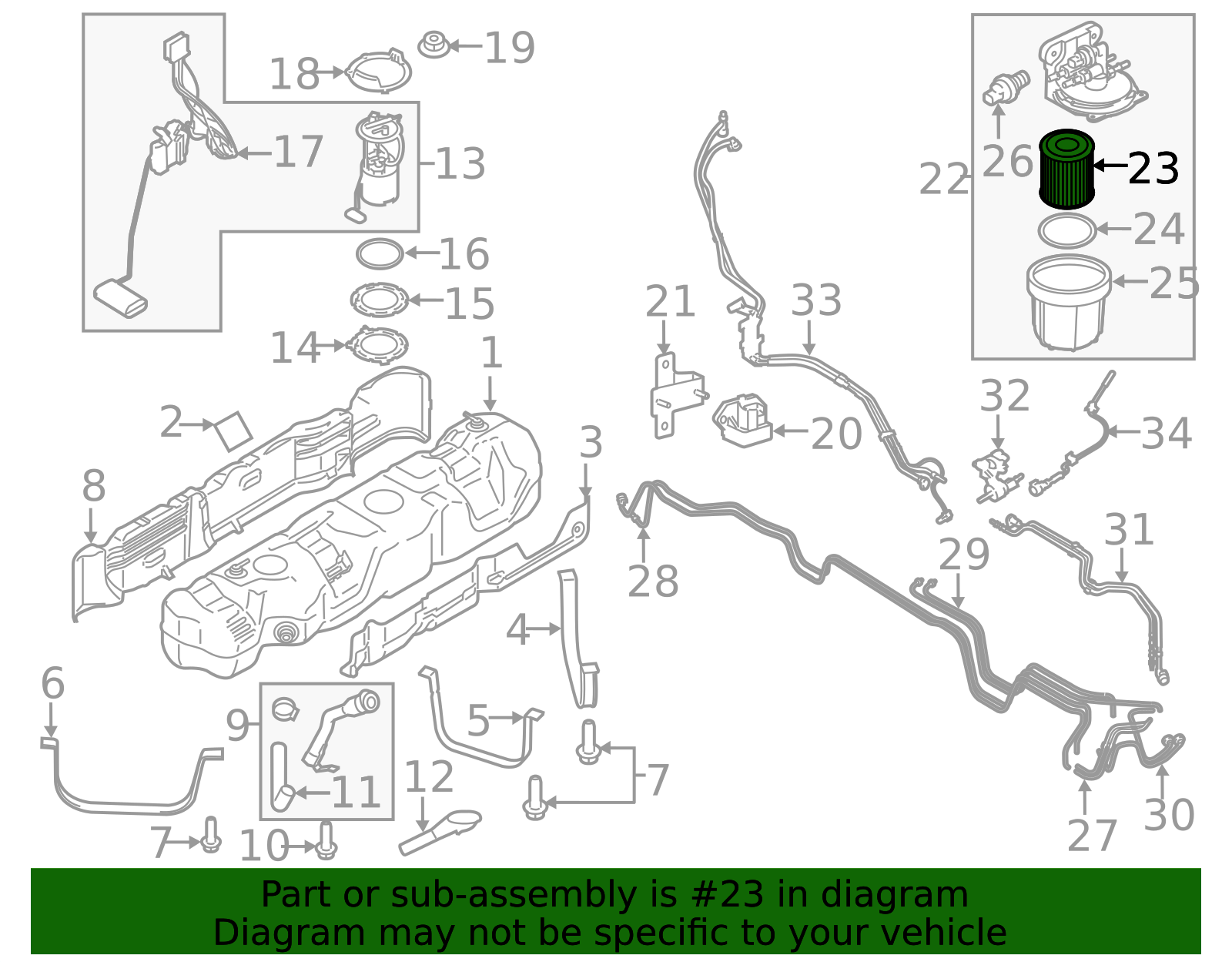 2015-2019 Ford Motorcraft™ Fuel Water Separator Filter FD-4621 ...