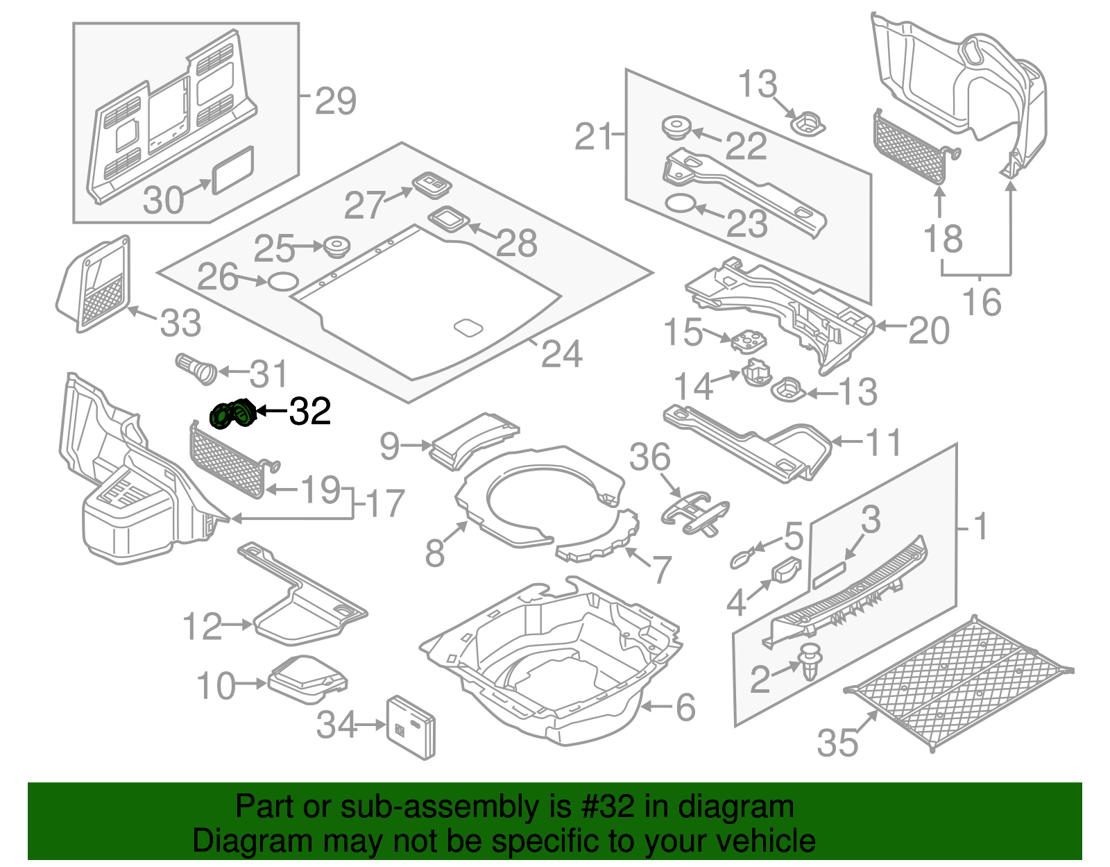 1J0-919-341-F-4PK - 12 Volt Accessory Power Outlet Housing 2009-2018 ...