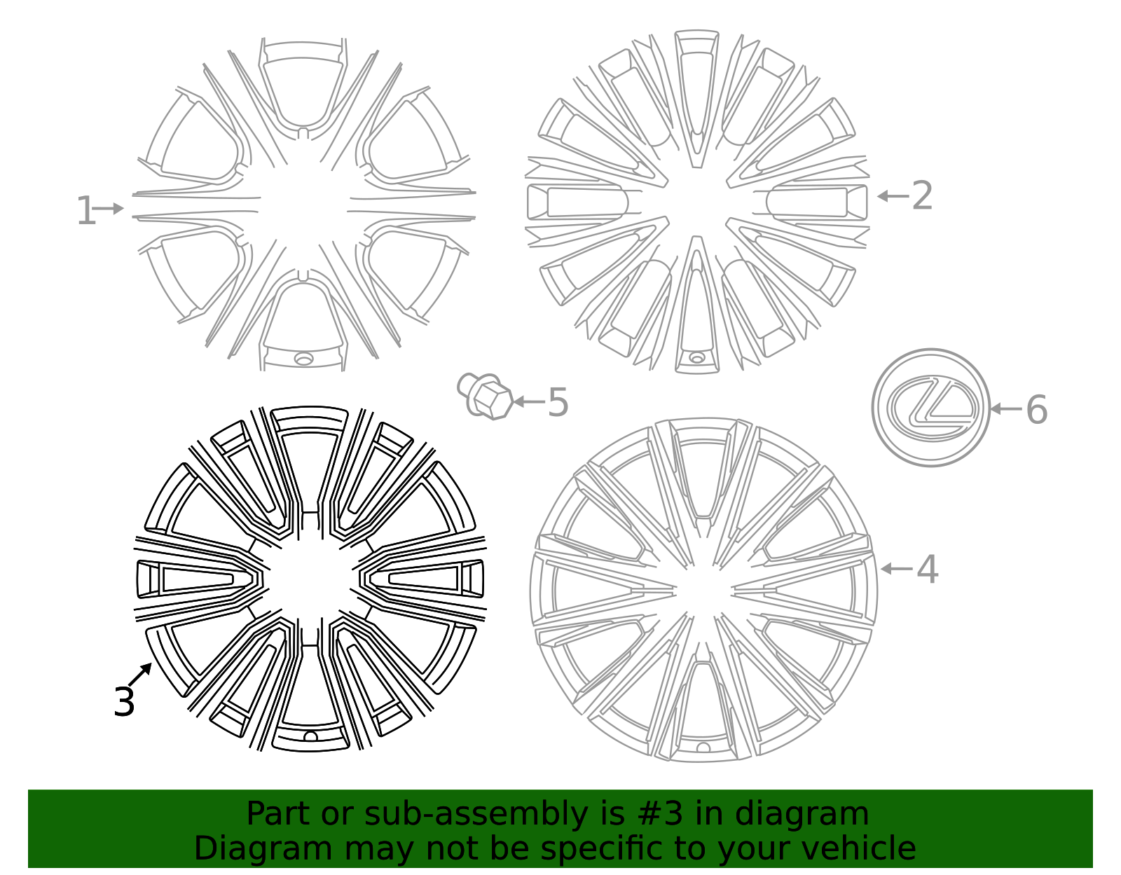 4261A-60270 - 2022-2024 Lexus LX600 - Wheel, Alloy | My L Parts
