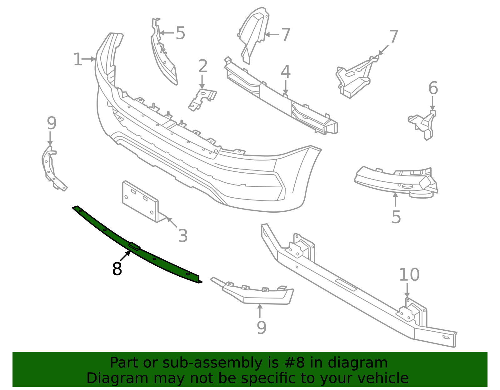 2025-2026 Nissan Armada Front Spoiler 96015-7JA0A | OEM Parts Online