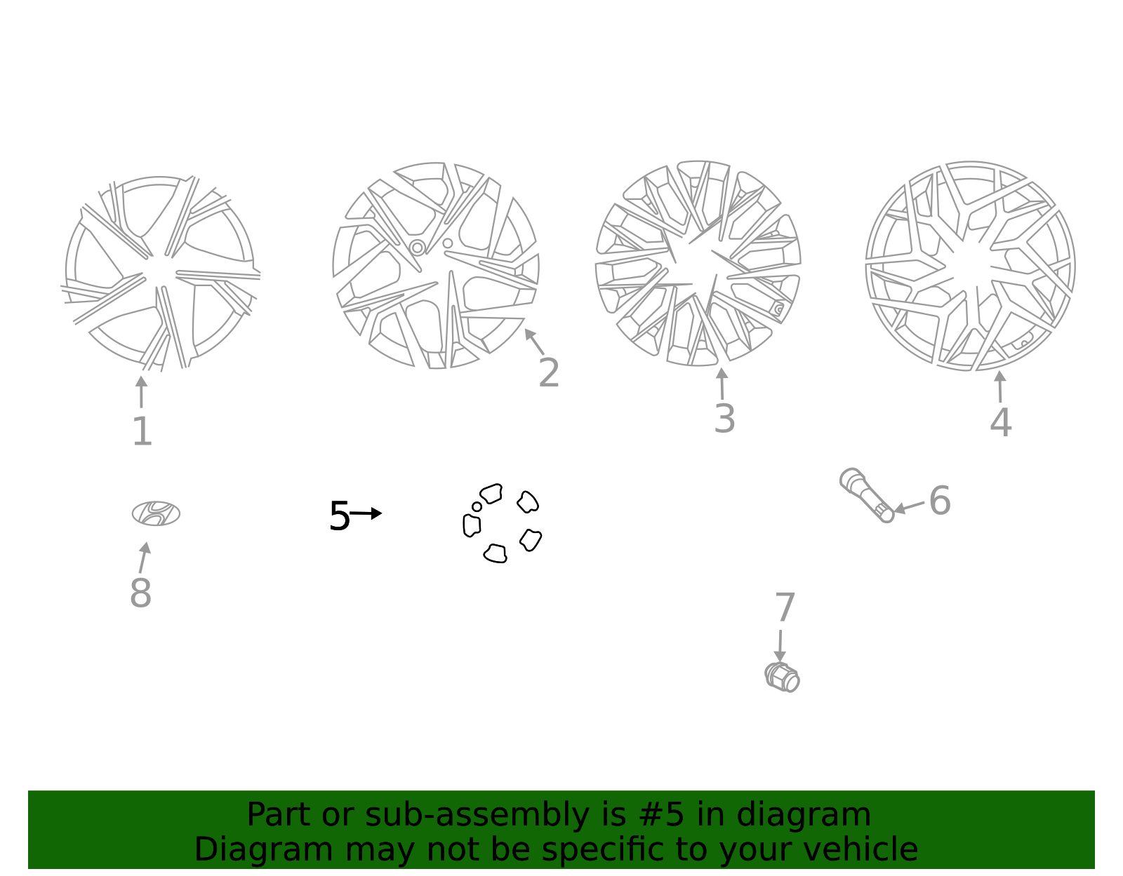 52906-L1450 - Hyundai Wheel, Alloy 2021-2023 Hyundai Sonata ...