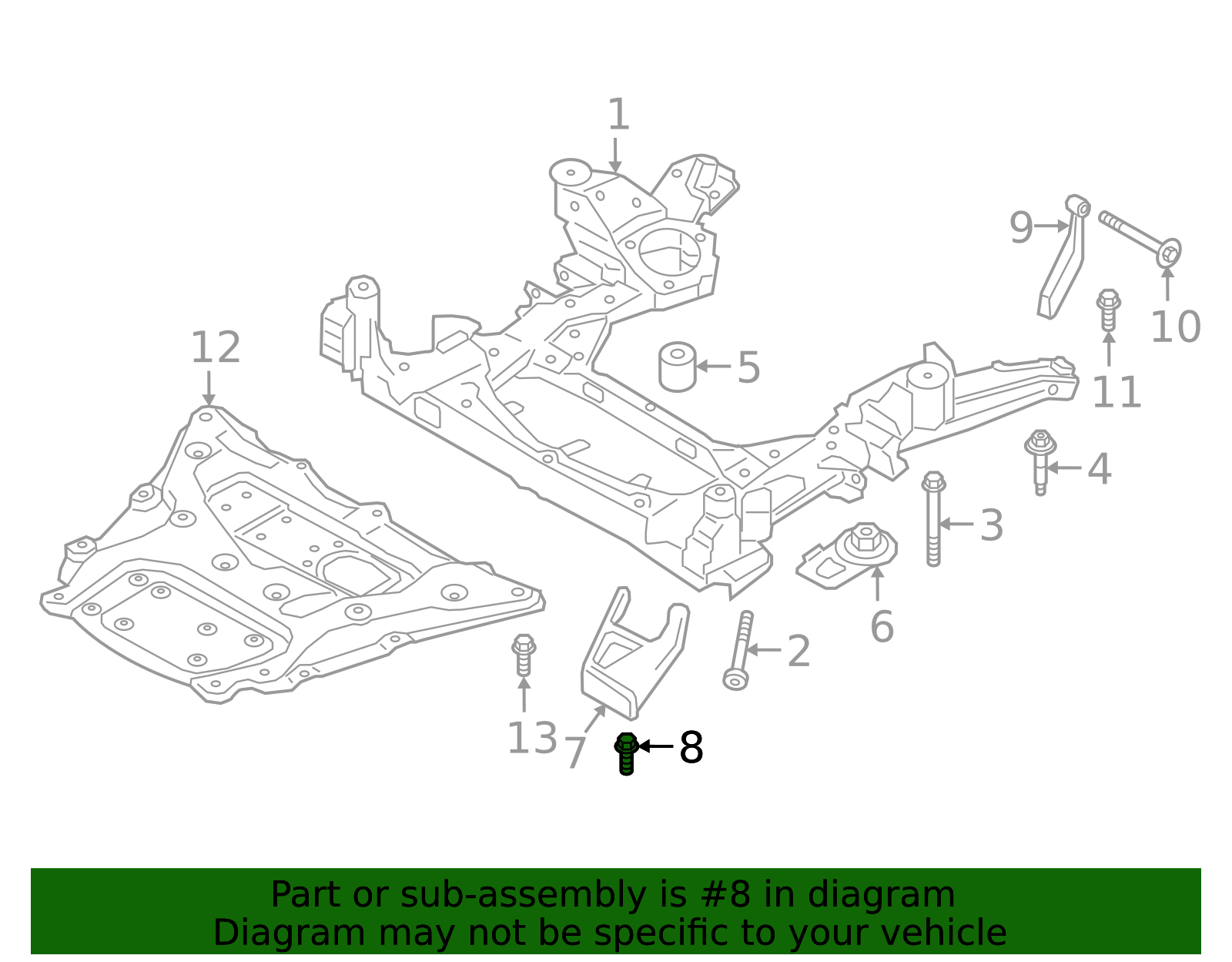 7119908596 - 2016-2025 BMW Front Brace Bolt (07-11-9-908-596) | BMW of ...