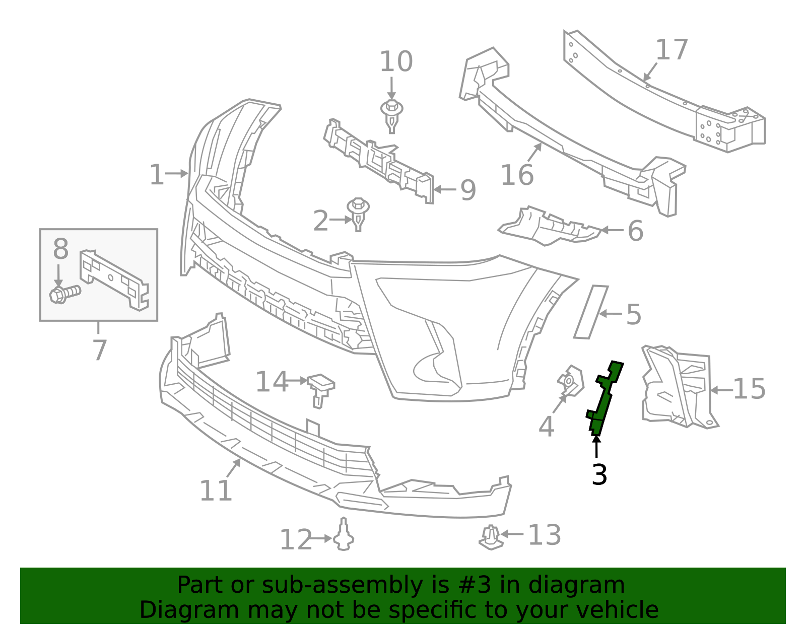 52536-0E030 - Side Retainer 2014-2019 Toyota Highlander | Longo Toyota ...