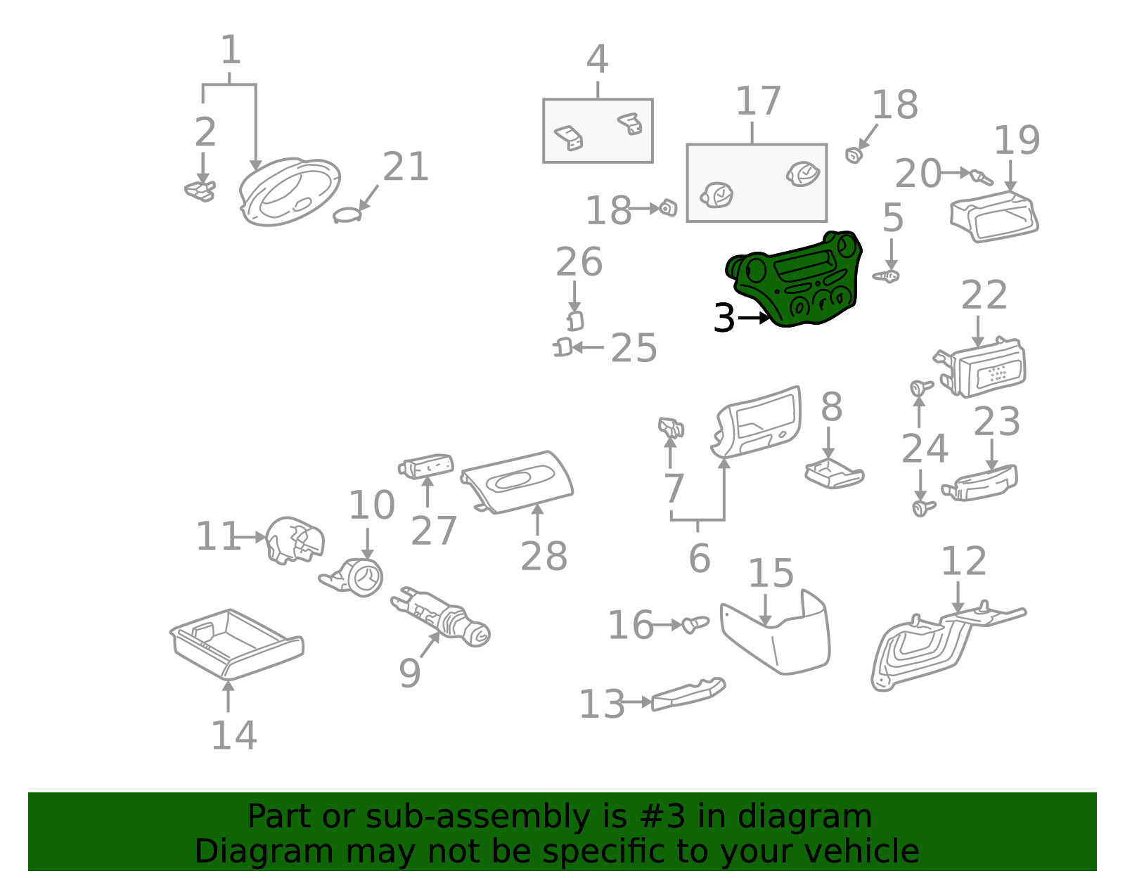 55412-52011-B2 - Instrument Panel Trim Panel 2000-2005 Toyota Echo ...