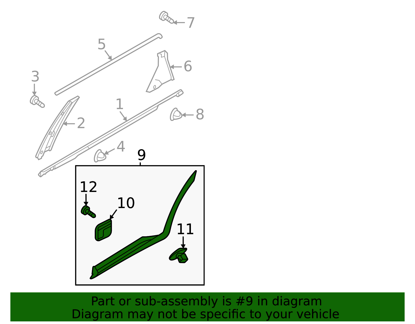 2021-2023 Kia Sorento Body Side Molding 87732-P2000 | TascaParts.com