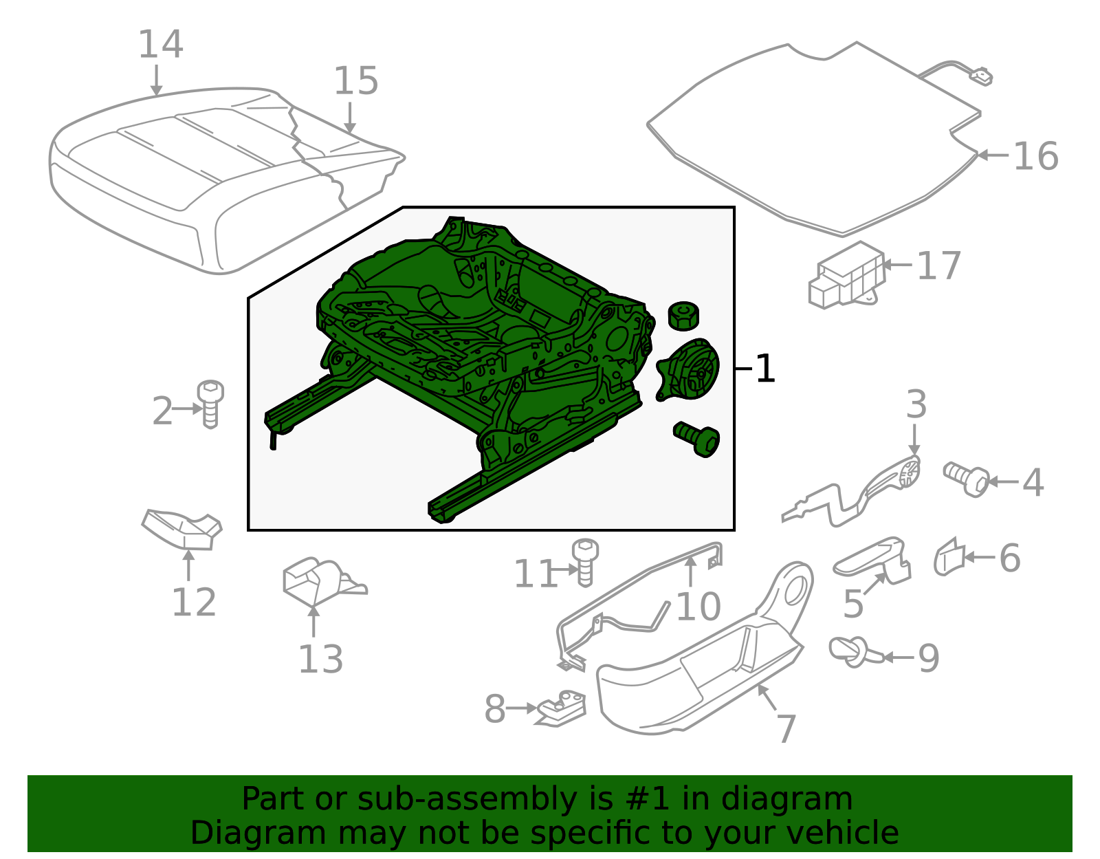 5N0-881-106-AJ - Cushion Frame - 2013-2018 Volkswagen | VW OEM Parts Outlet