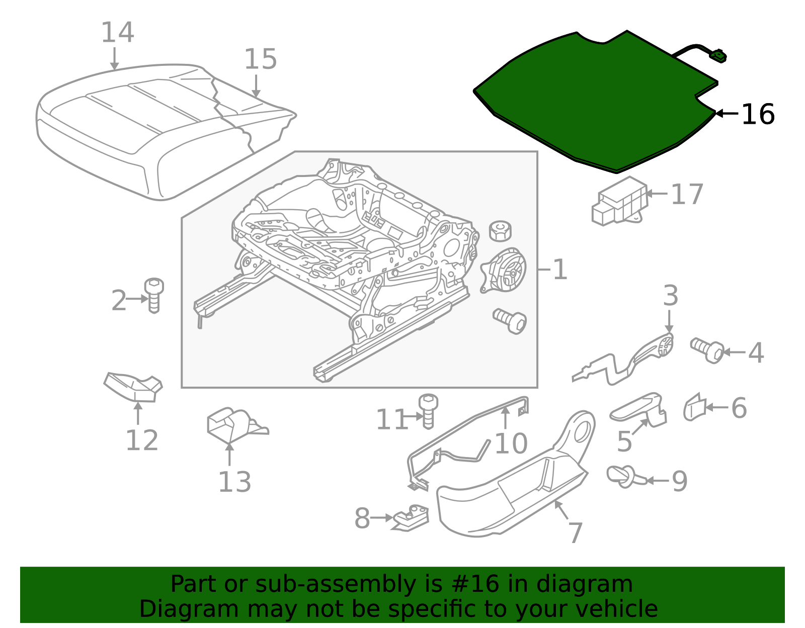 Volkswagen Seat Heater Pad - OEM Heating Element - Part #7N0-963-555-A ...