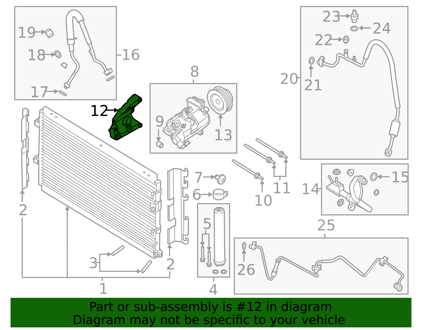 2015-2023 Ford Mustang | Mount Bracket | FR3Z-19D624-A | Walls' Ford Parts
