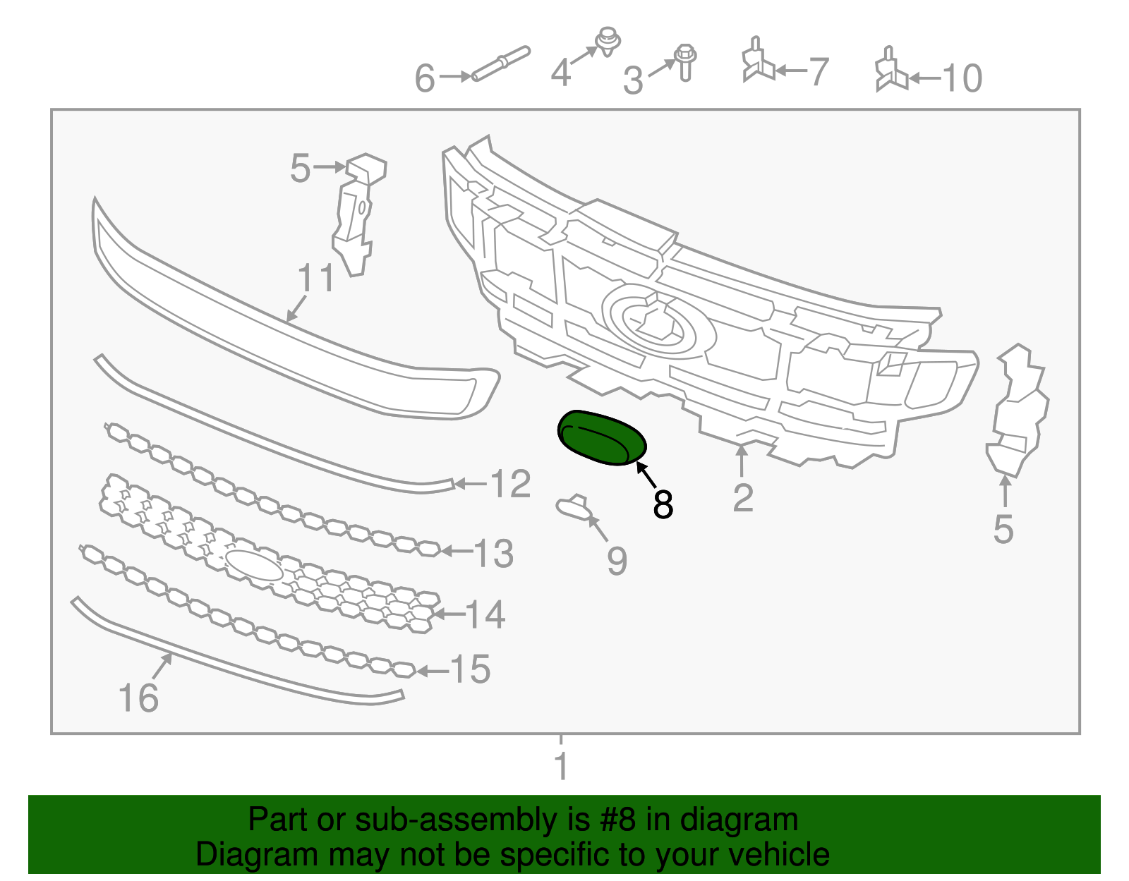 2018-2021 Ford Expedition | Emblem | JL1Z-8213-C | Walls' Ford Parts