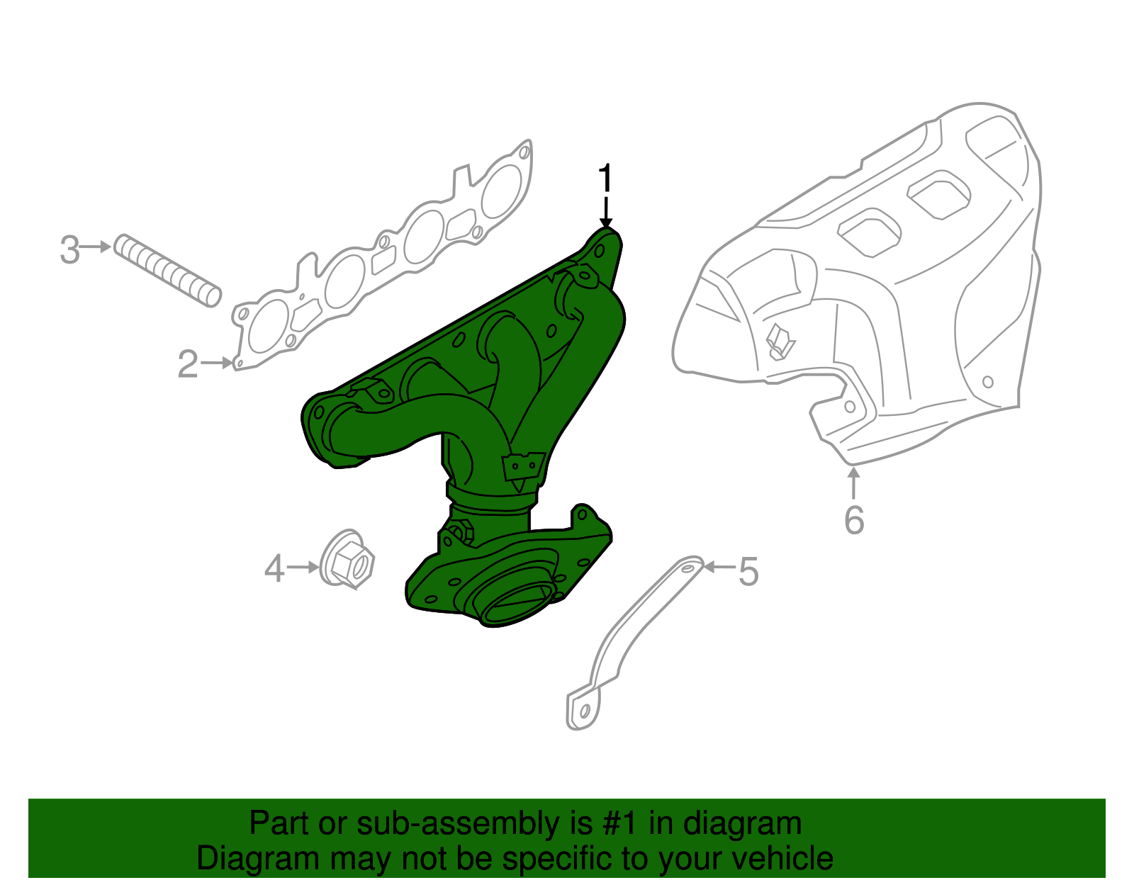 2015-2018 Chevrolet City Express Exhaust Manifold with 3-Way Catalytic ...