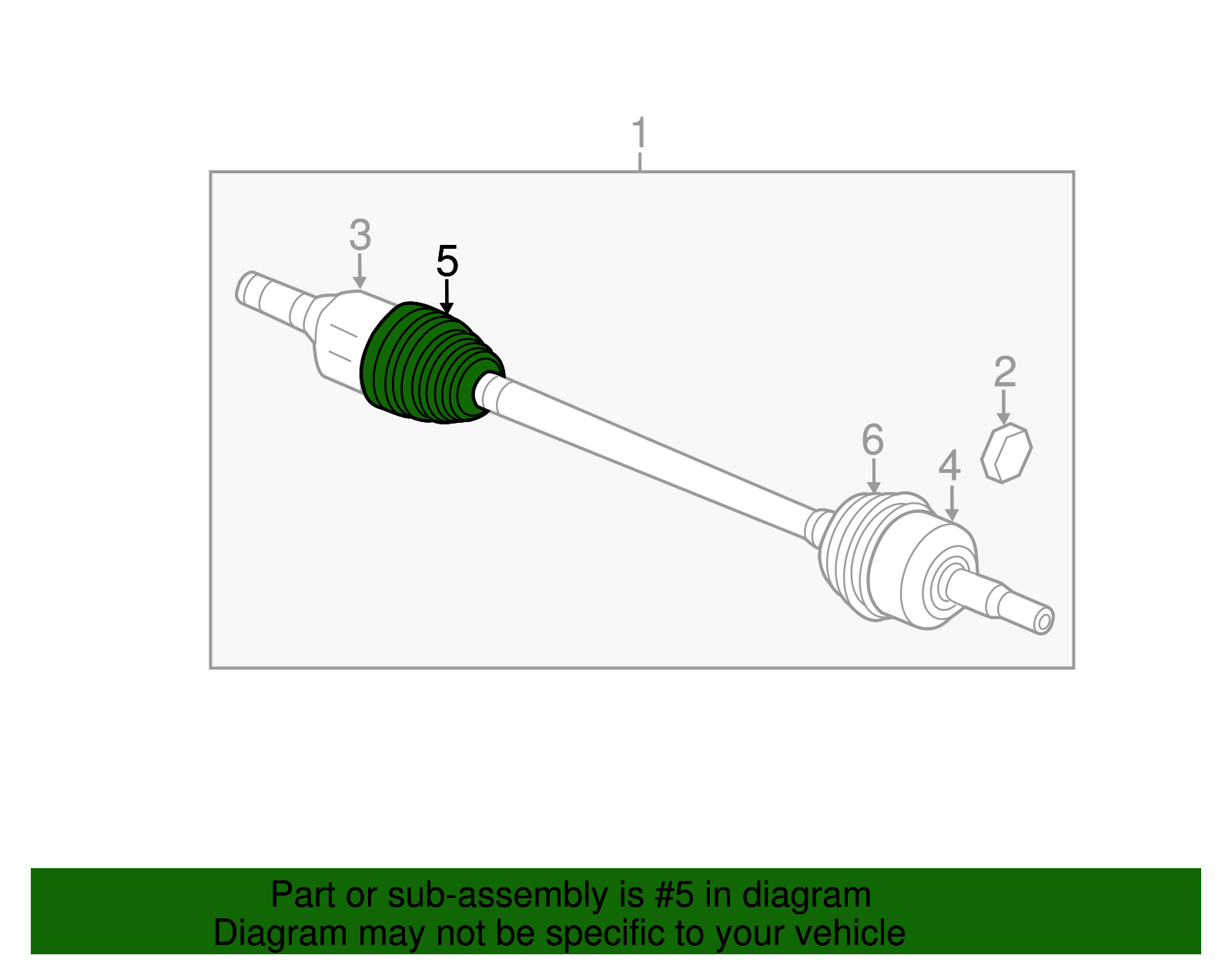 2010-2017 GM Rear Wheel Half-Shaft Tri-Pot Boot Kit with Bushing ...