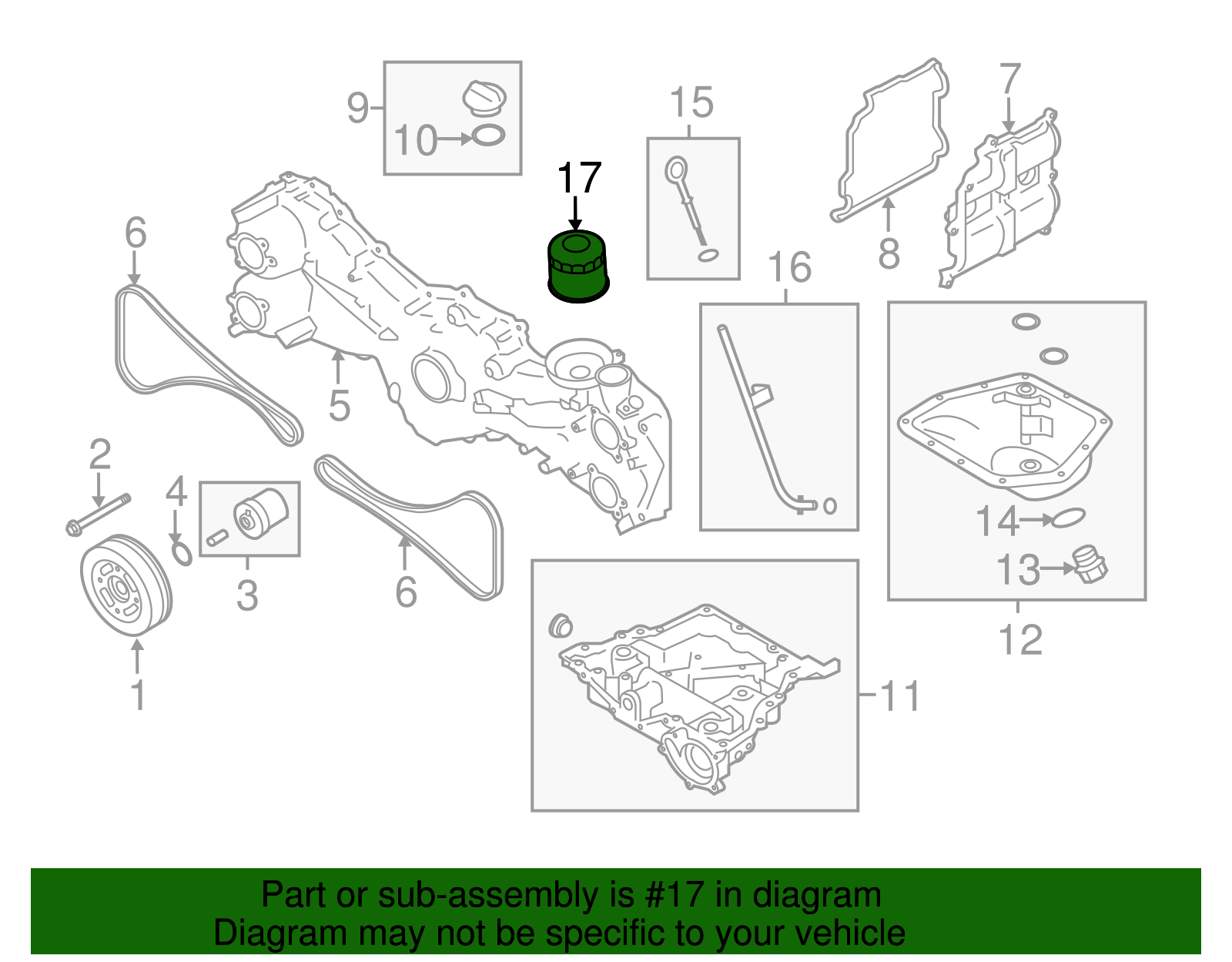 15208AA130 - Oil Filter 2011-2020 Subaru | Subaru Parts Exchange
