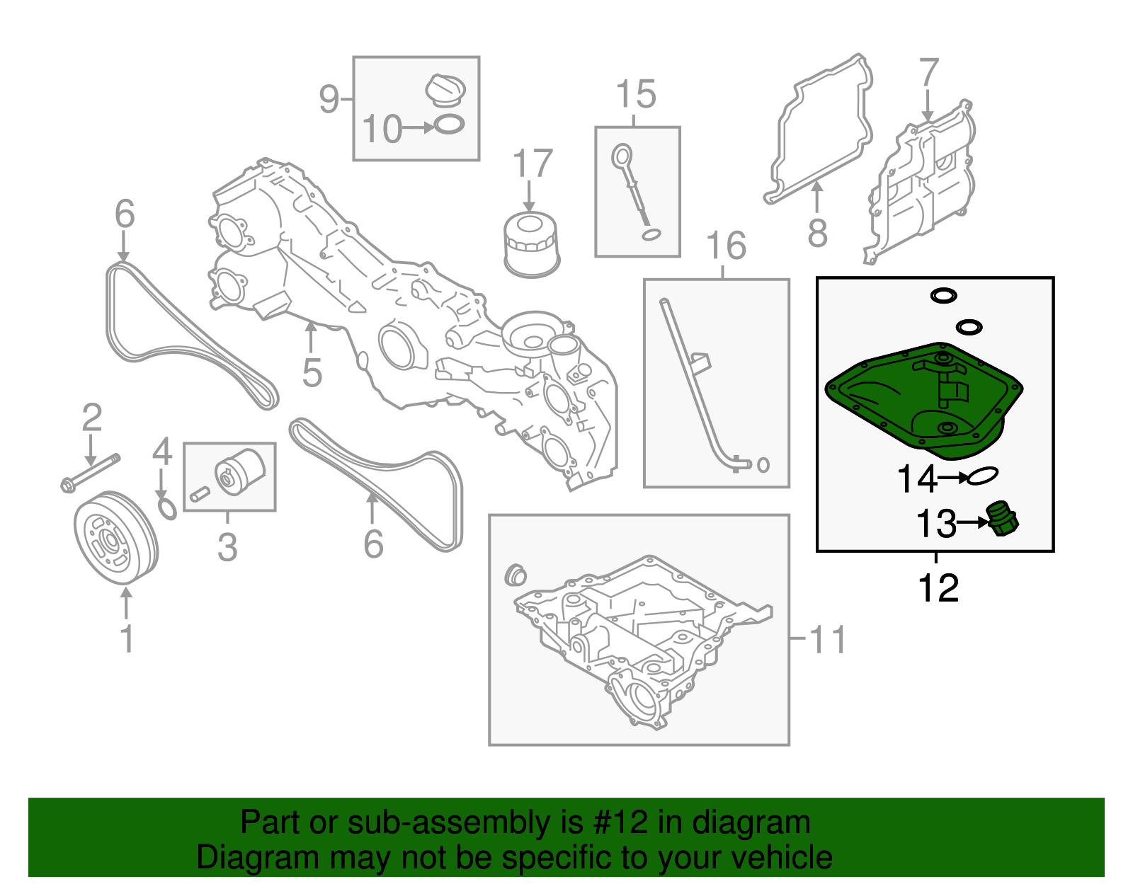 11109AA222 - 2013-2020 Subaru BRZ - Lower Oil Pan | OEM Subaru Parts Center