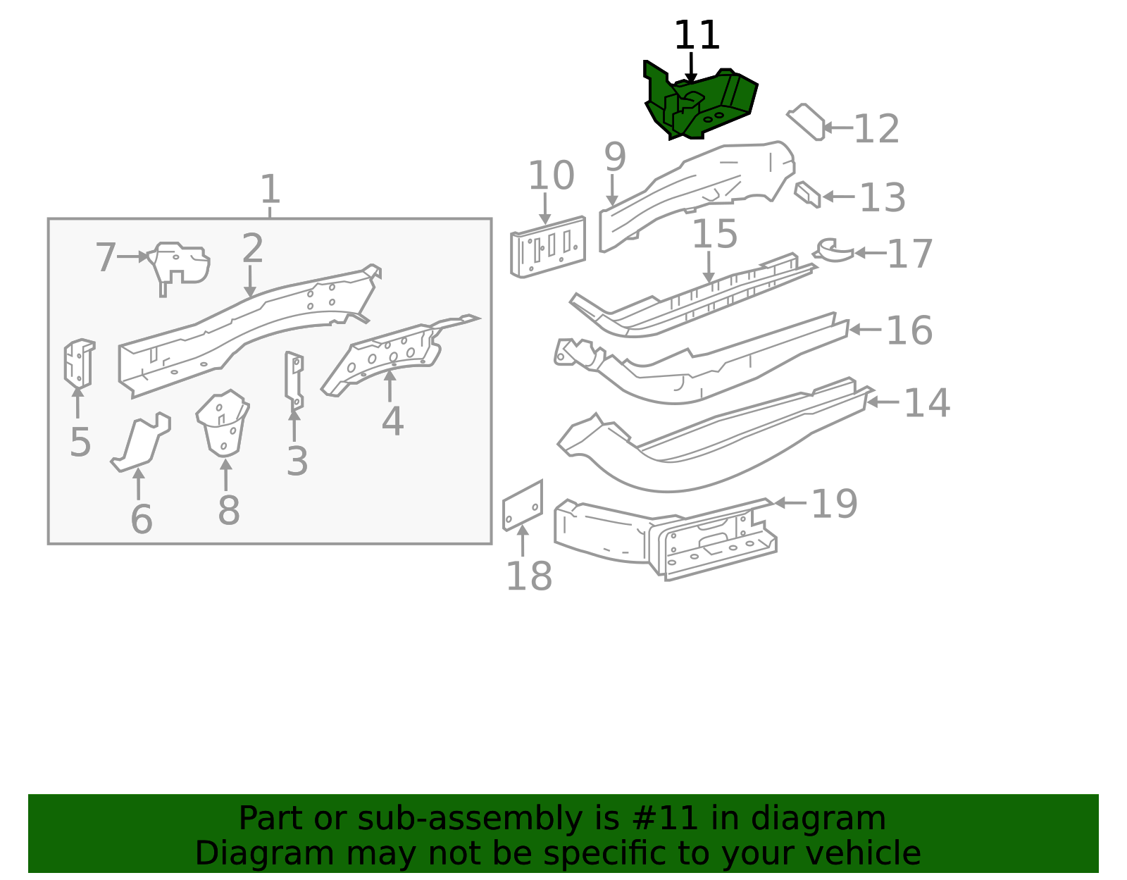 57108-0E031 - Suspension Sub-Frame Reinforcement Bracket 2011-2019 ...