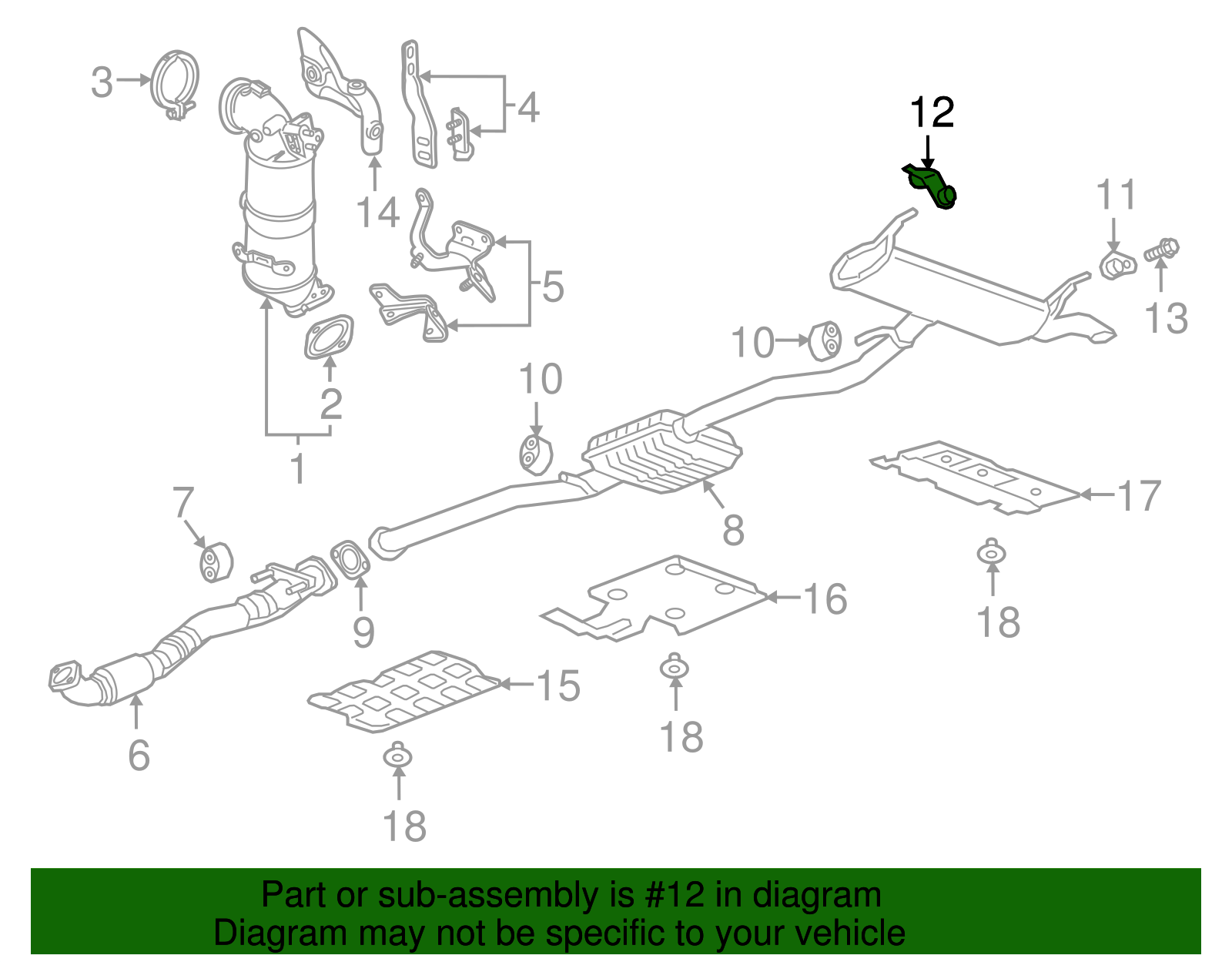84163380 - 2018-2024 GM - Exhaust Rear Muffler Insulator | Partners Chevy