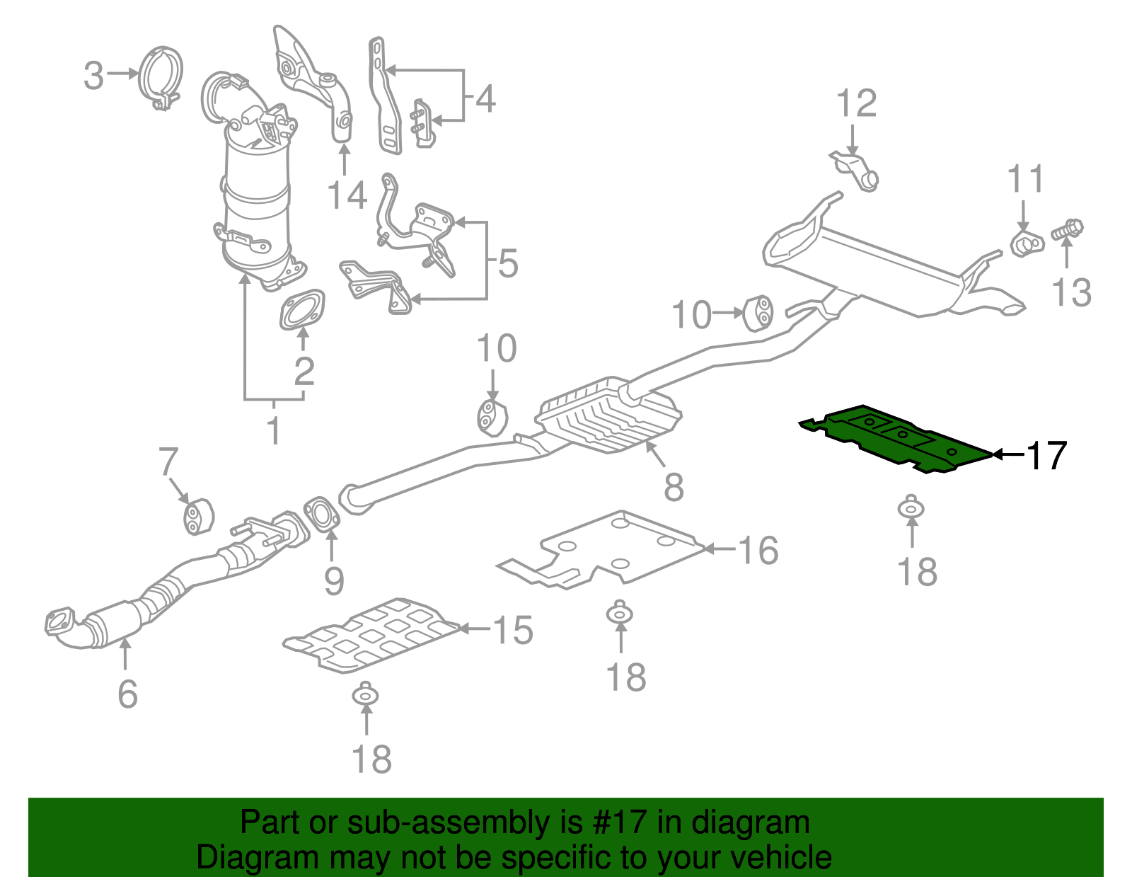 2018-2025 GM Exhaust Underbody Heat Shield 23462778 | Shop Matick Buick GMC