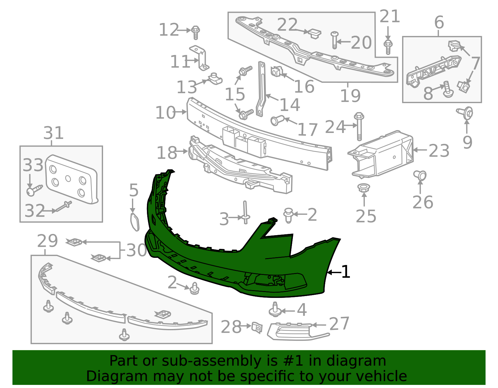 Front Upper Bumper Cover 84377972 | OEM Parts Online