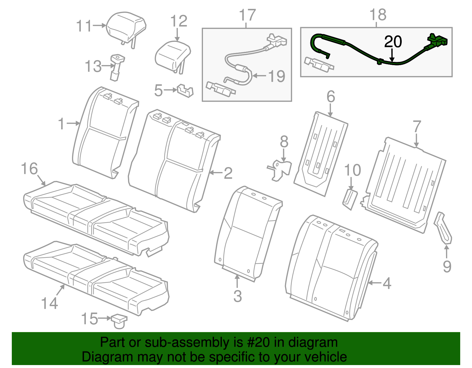 2012-2015 Honda Civic | Cable | 82621-TS8-A41 | Honda OEM Discount Parts