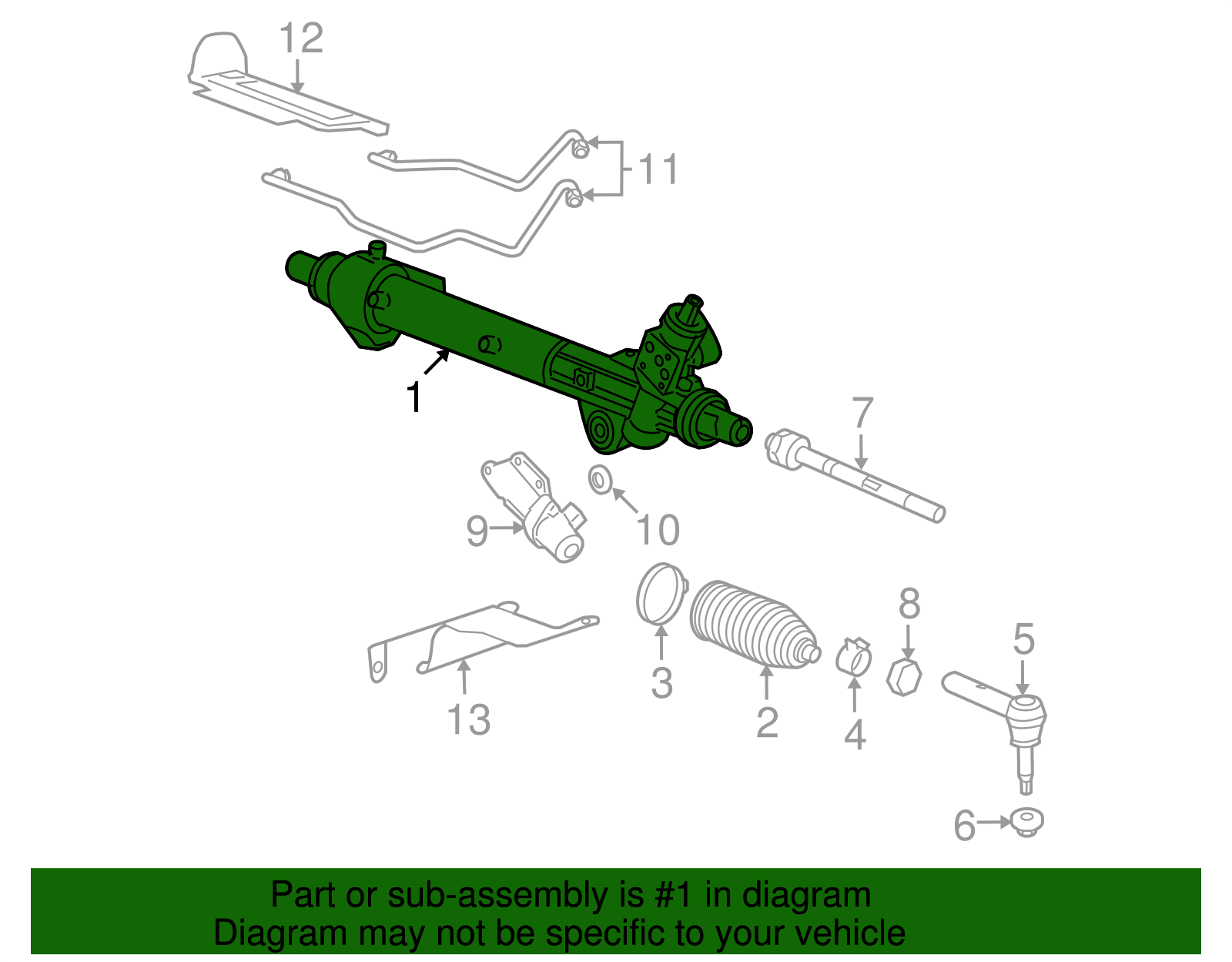 23271566 - 2007-2017 GM - Hydraulic Rack and Pinion Steering Gear ...